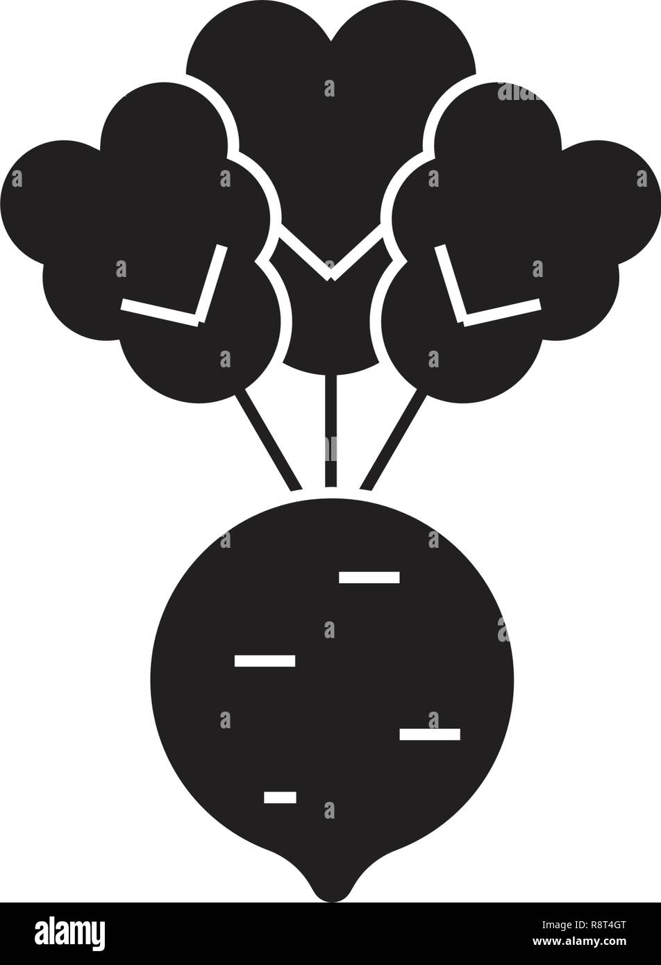 Beet, roots black vector concept icon. Beet, roots flat illustration ...