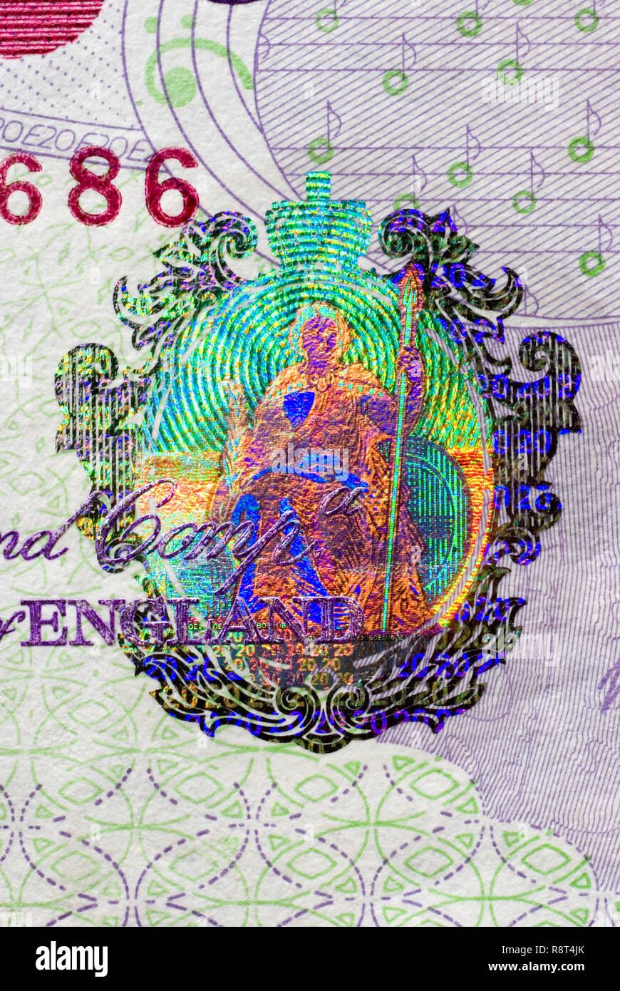 Hologram on £20 Note Stock Photo - Alamy
