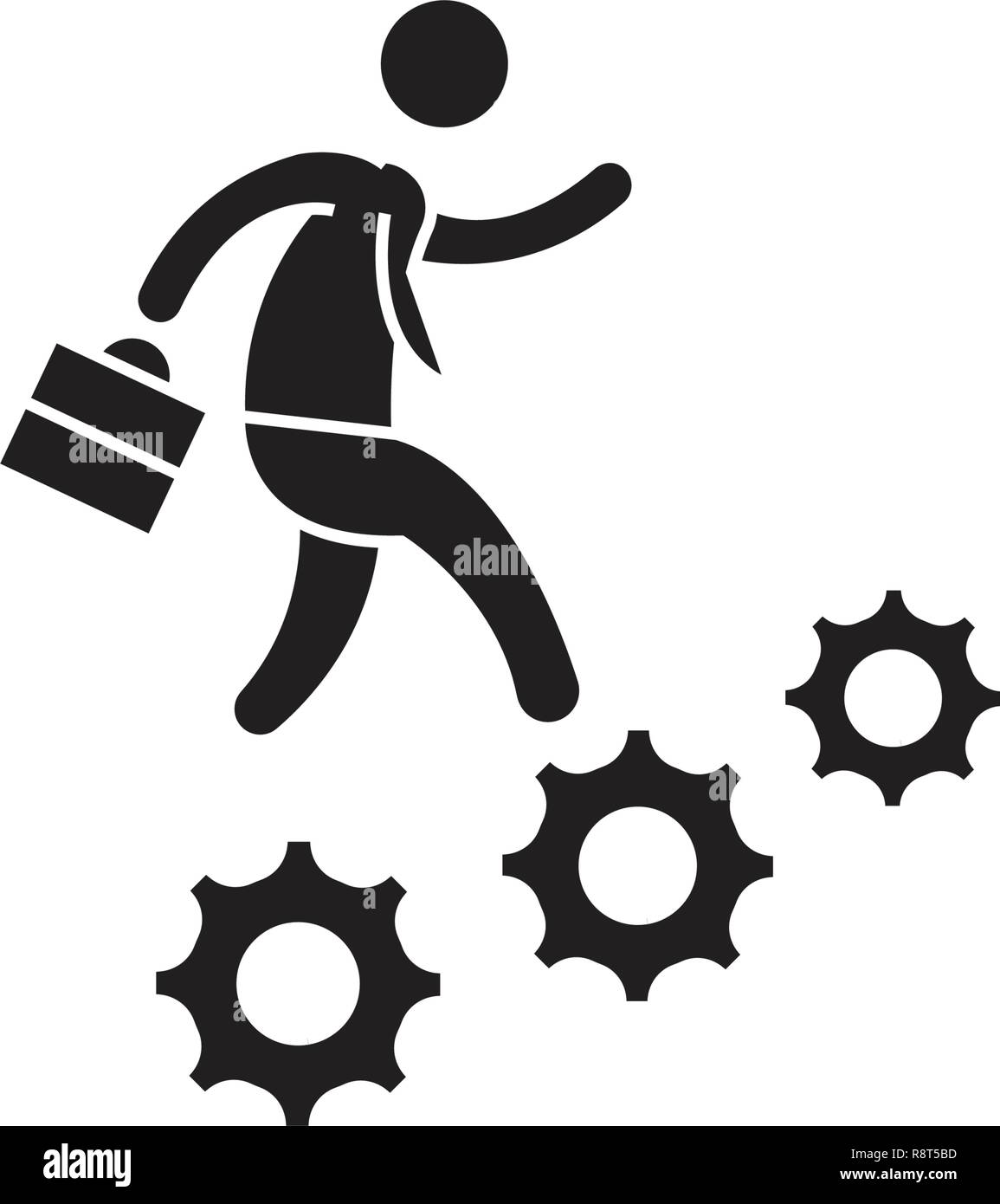 Career advancement black vector concept icon. Career advancement flat ... Career advancement black vector concept icon. Career advancement flat ...