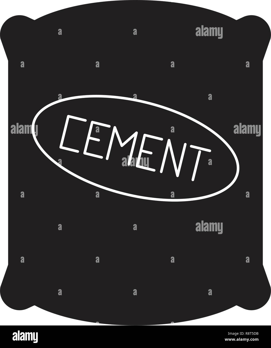 Cement sack black vector concept icon. Cement sack flat illustration ...