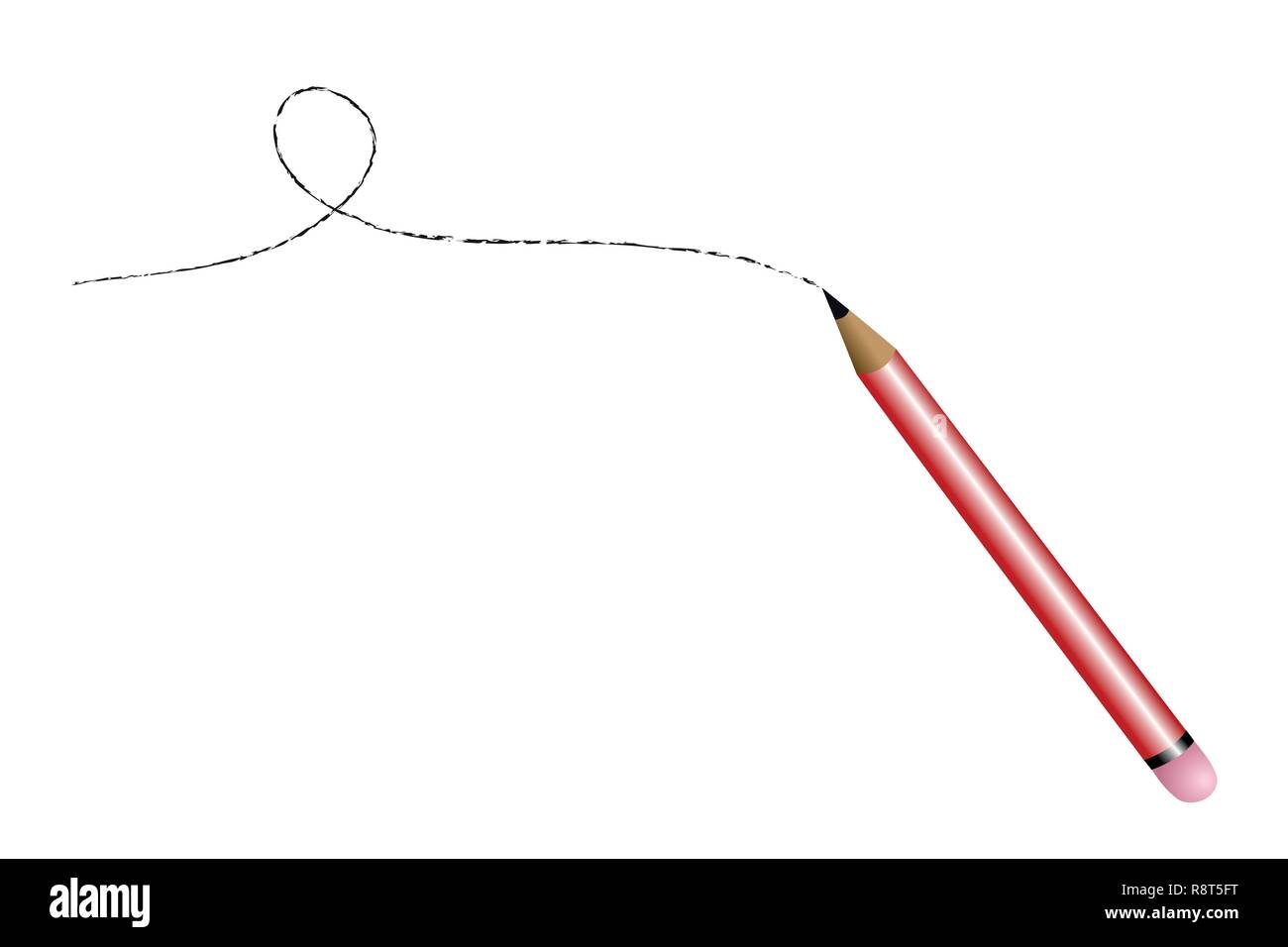 Pen drawing a line Stock Vector Images - Alamy