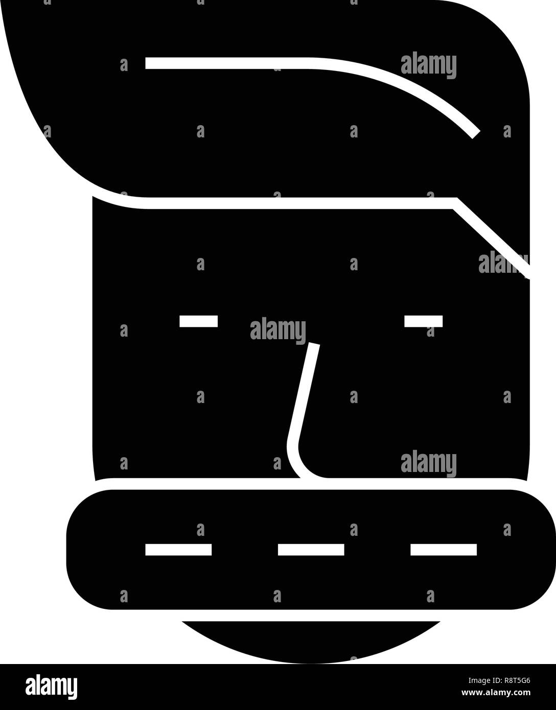 Closed mouth black vector concept icon. Closed mouth flat illustration ...