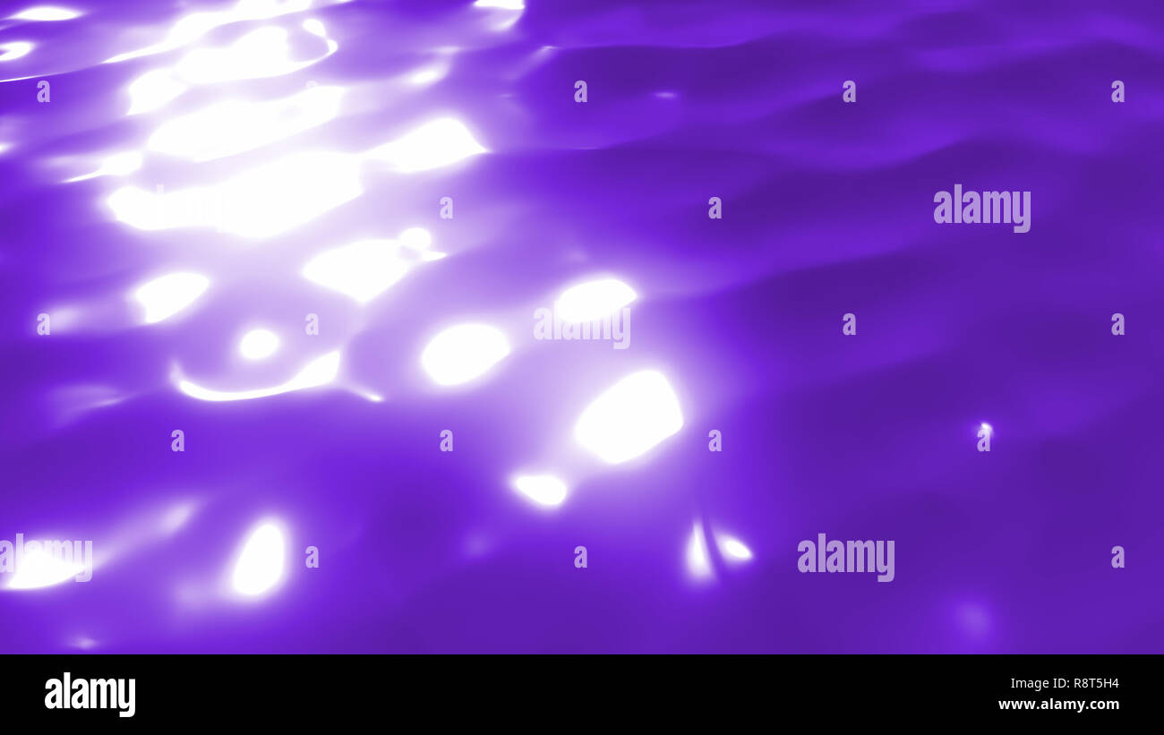 Arty 3d illustration of a light violet ocean wave with a shining sun ...