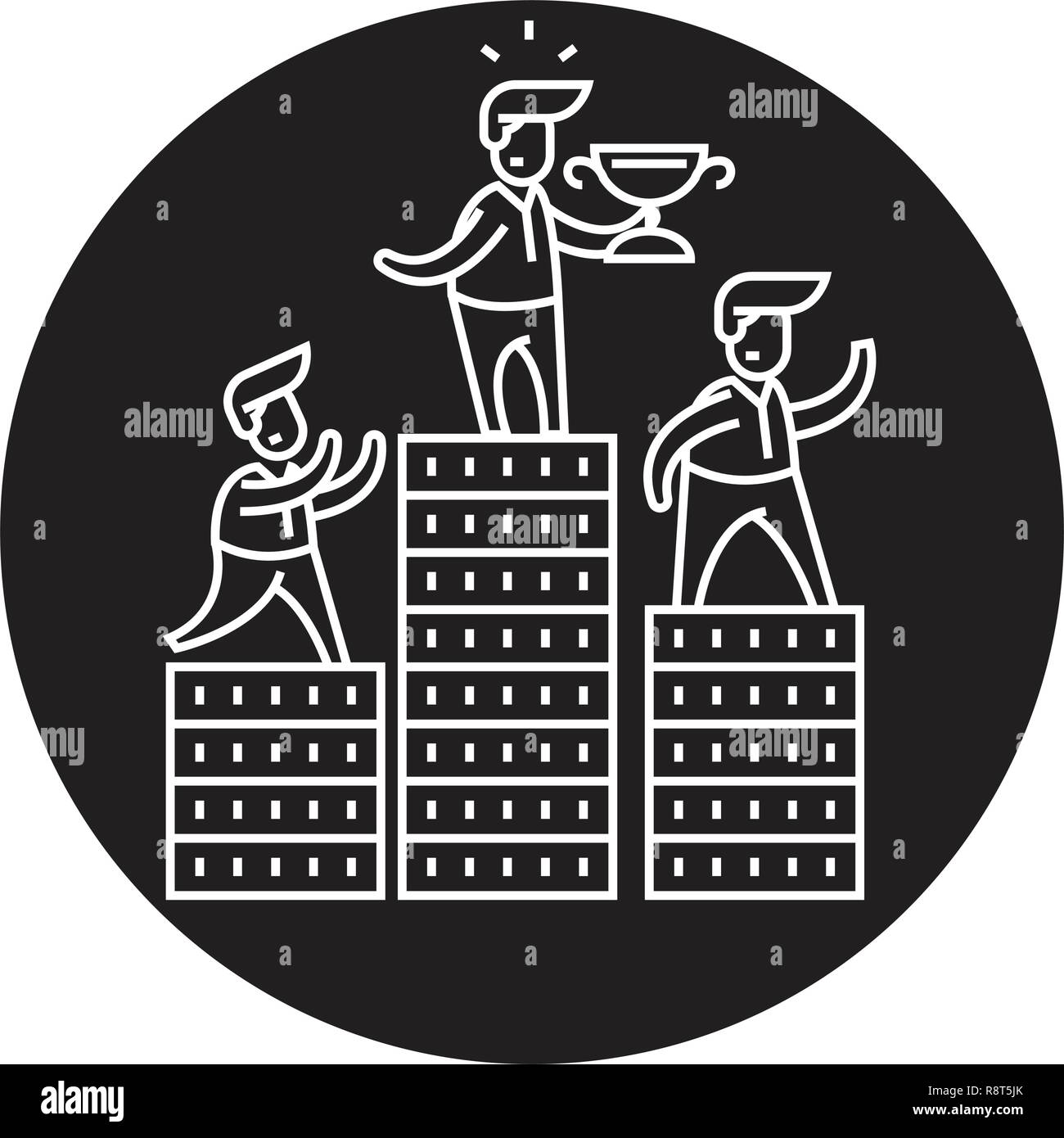 Competitive advantage black vector concept icon. Competitive advantage ...