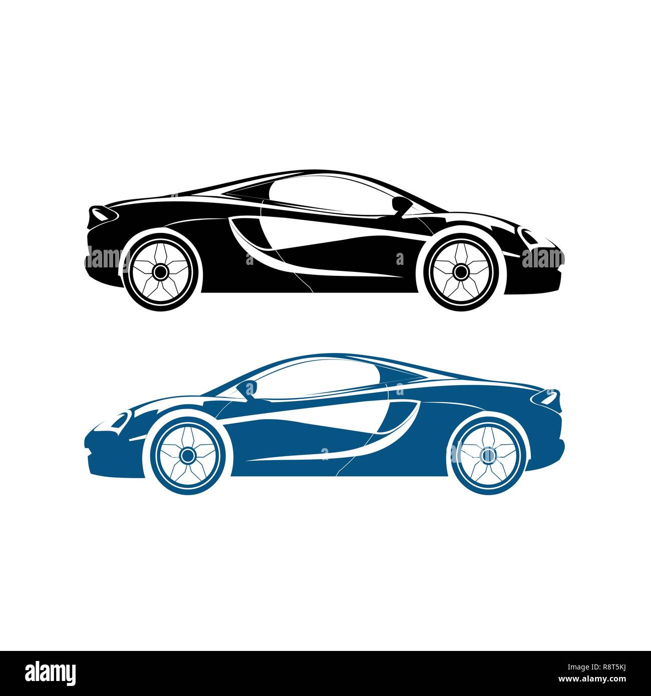 Blank white car design Stock Vector Images - Alamy