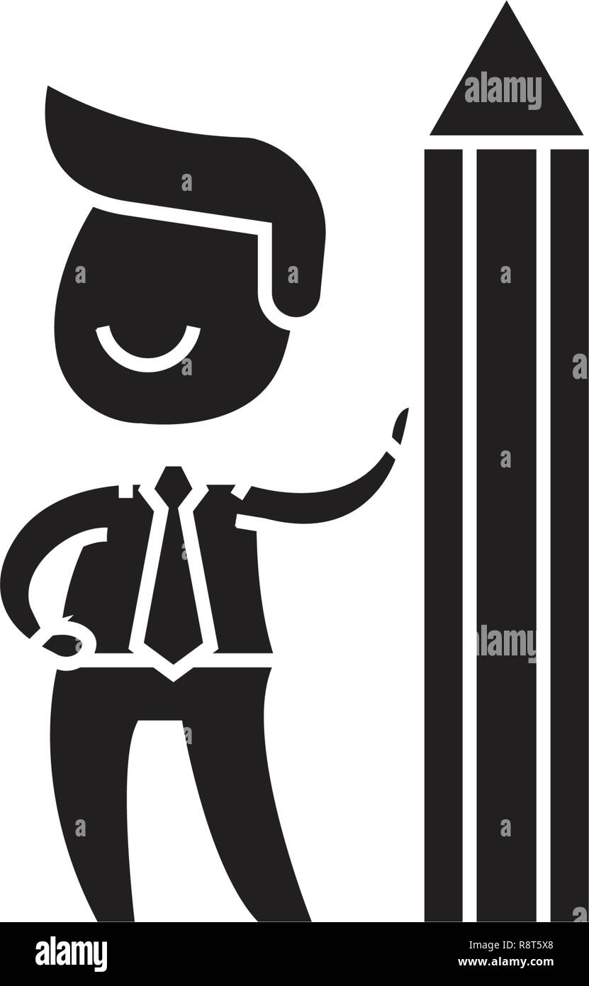 Creative director black vector concept icon. Creative director flat ...