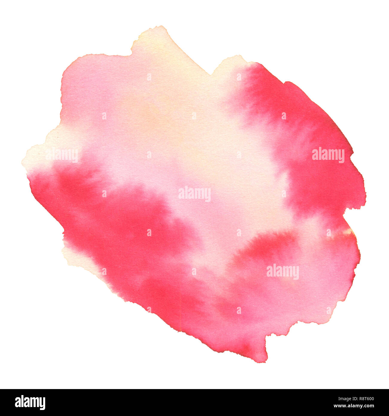 beautiful watercolor wash in pink and light beige colors isolated on ...