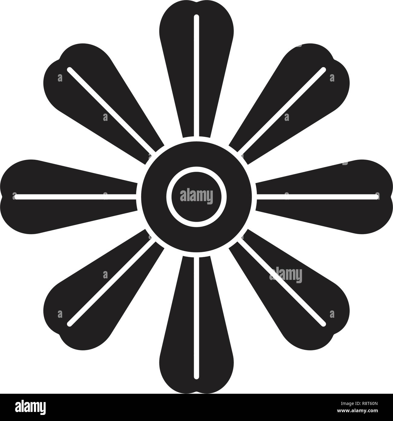 Daisy flower black vector concept icon. Daisy flower flat illustration ...