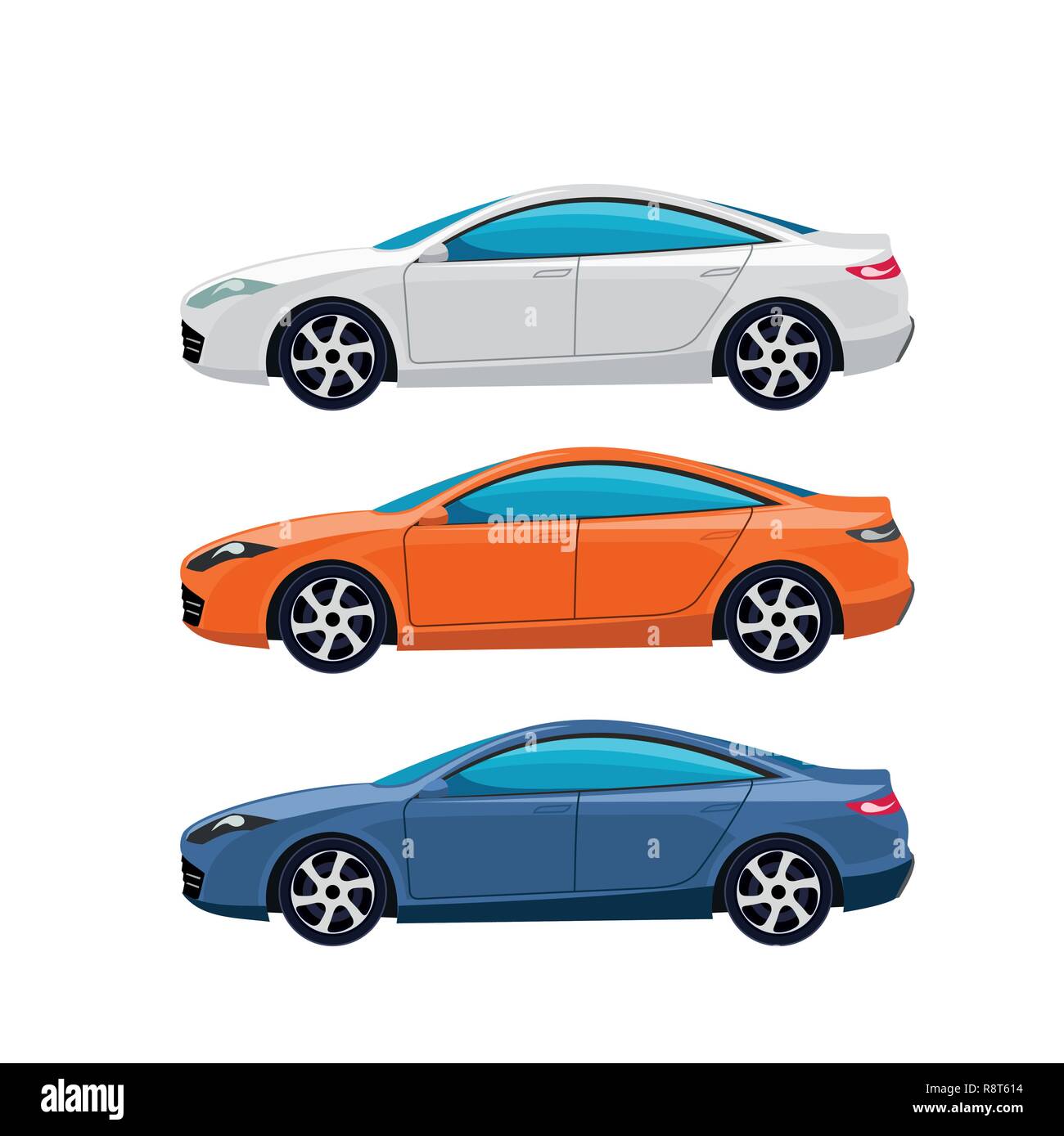 Modern cars vector illustration Stock Vector Image & Art - Alamy
