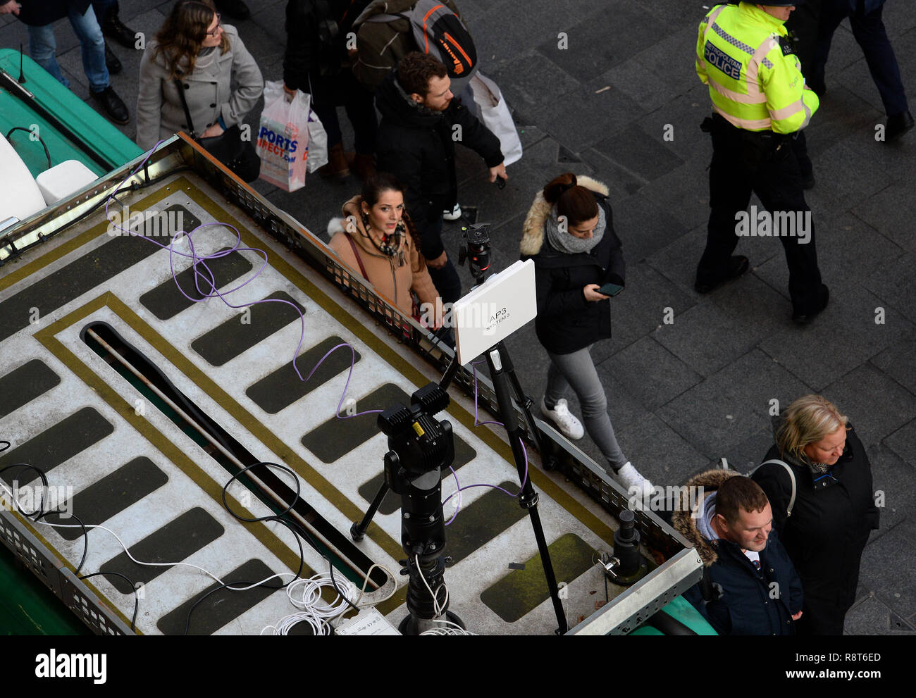 Facial Recognition Technology in use in Leicester Square, London Stock ...