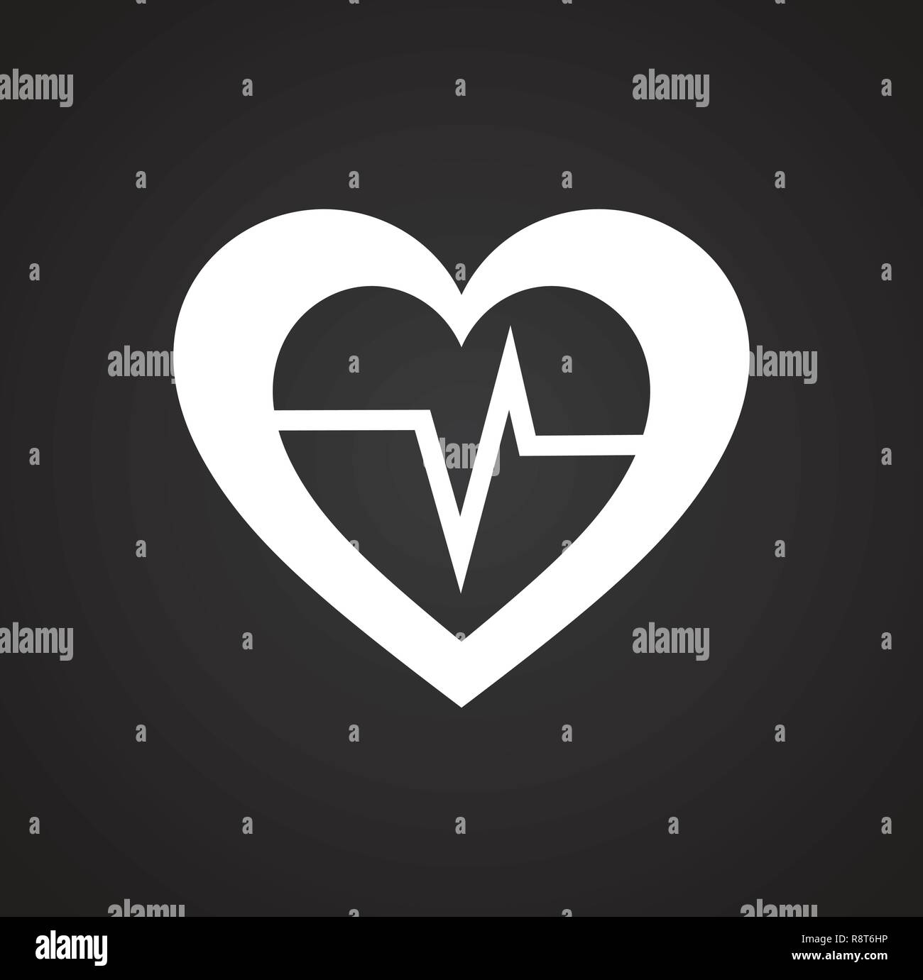 Heart icon on black background for graphic and web design, Modern ...