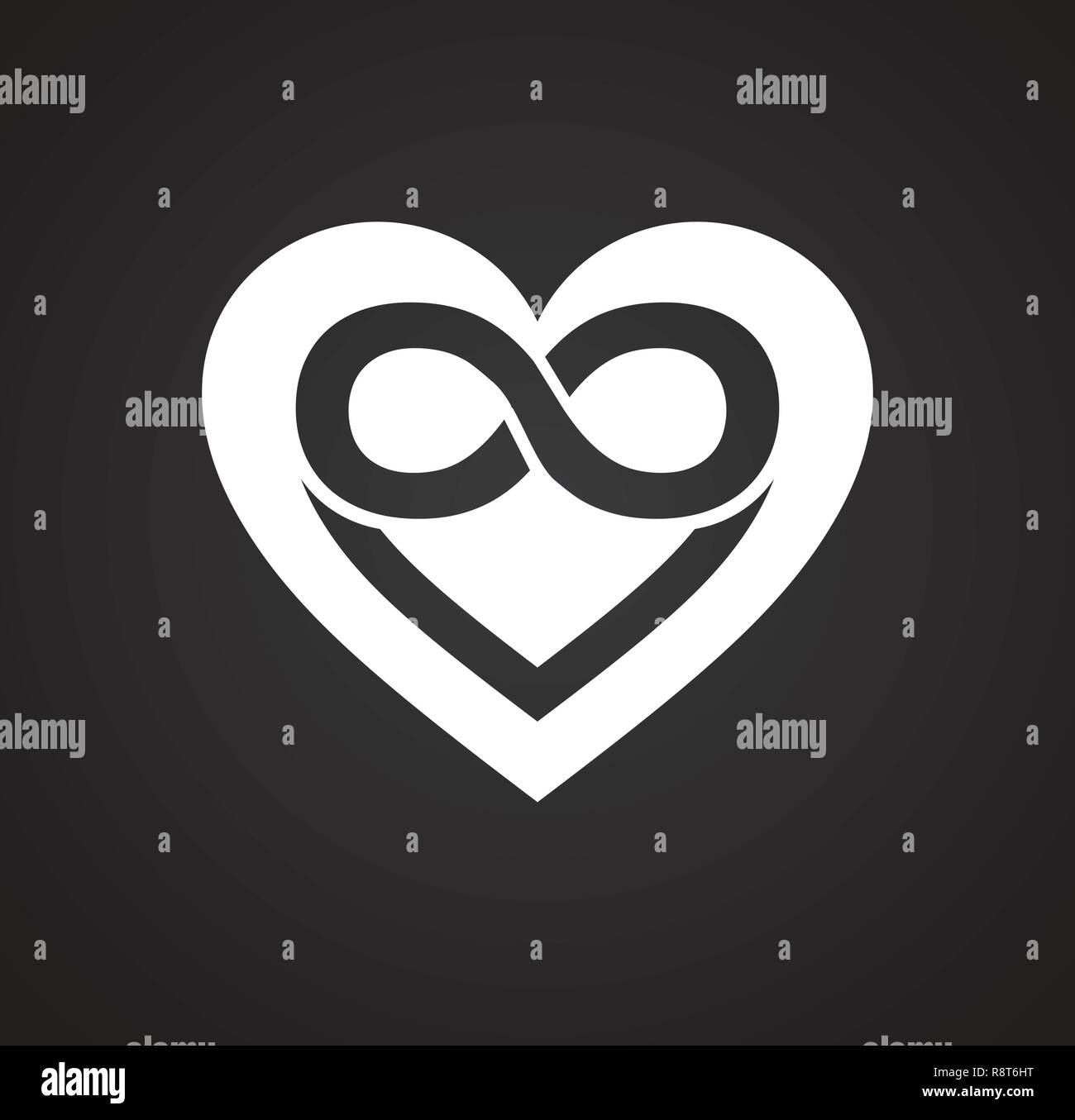Infinity Heart Symbol Text