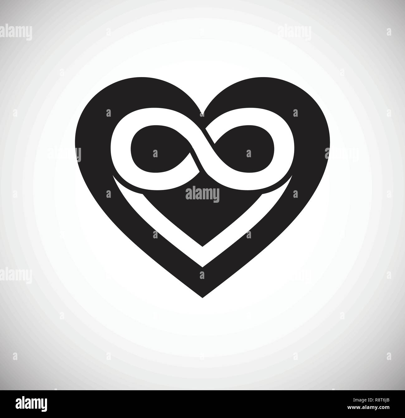 Infinity heart icon on white background for graphic and web design ... Infinity heart icon on white background for graphic and web design ...