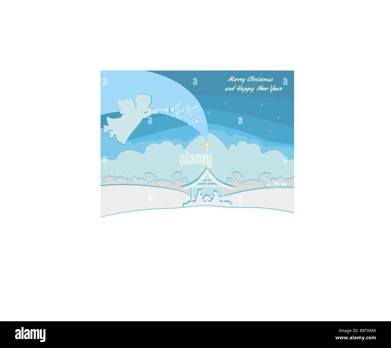 Christmas religious nativity scene Stock Vector Image & Art - Alamy