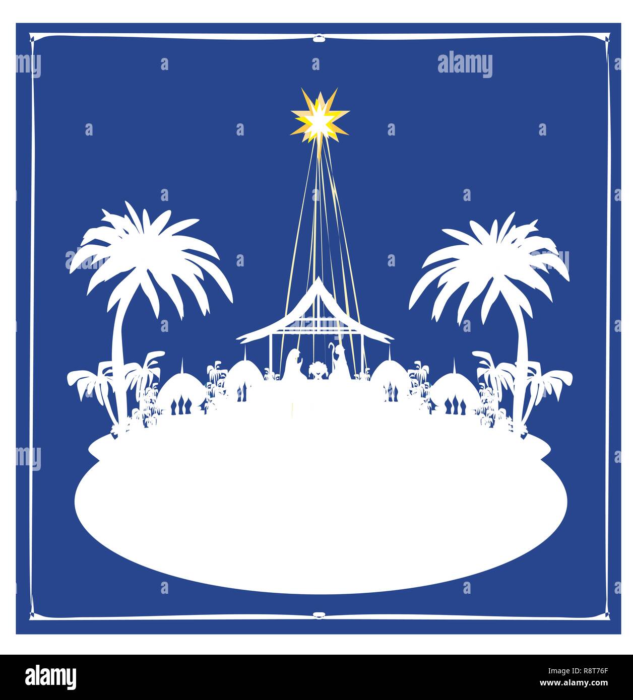 Birth of jesus in bethlehem abstract card Stock Vector Images - Alamy