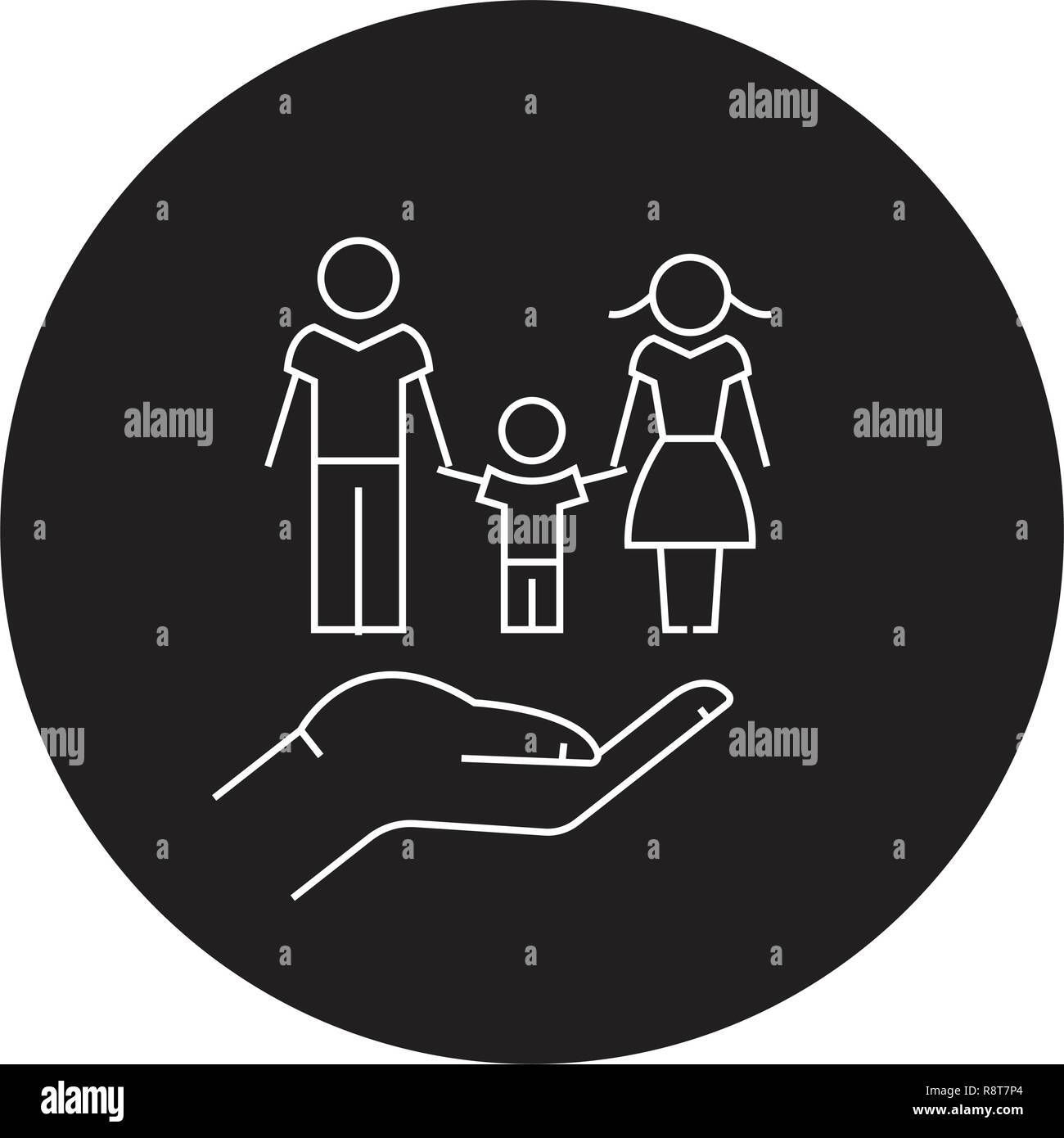 Family medicine black vector concept icon. Family medicine flat ...