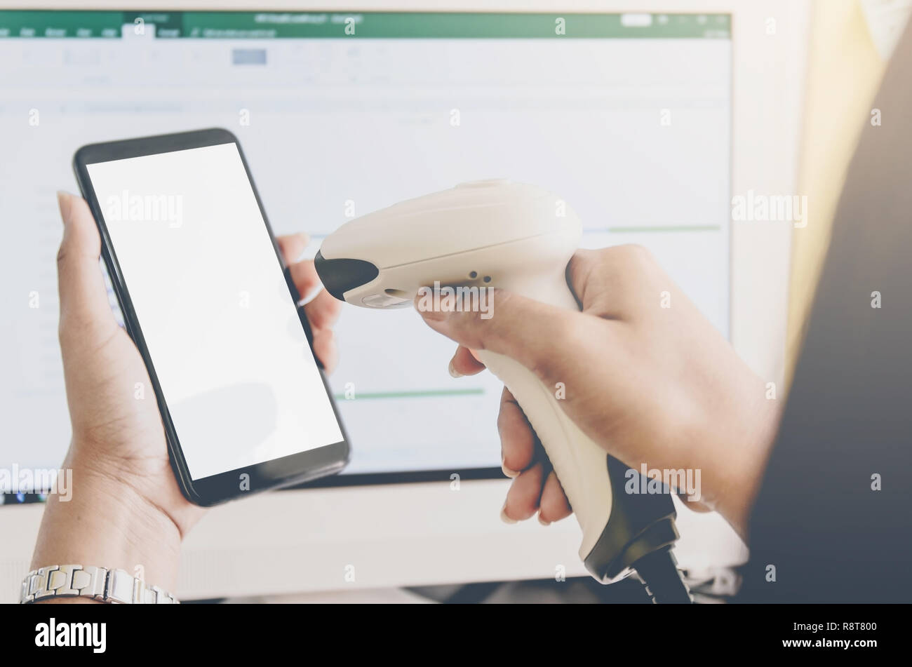 Concept of shopping, financial, payment and business, White screen ...