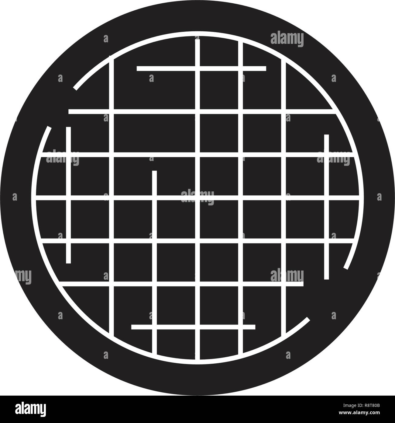 Farming sieve black vector concept icon. Farming sieve flat ...