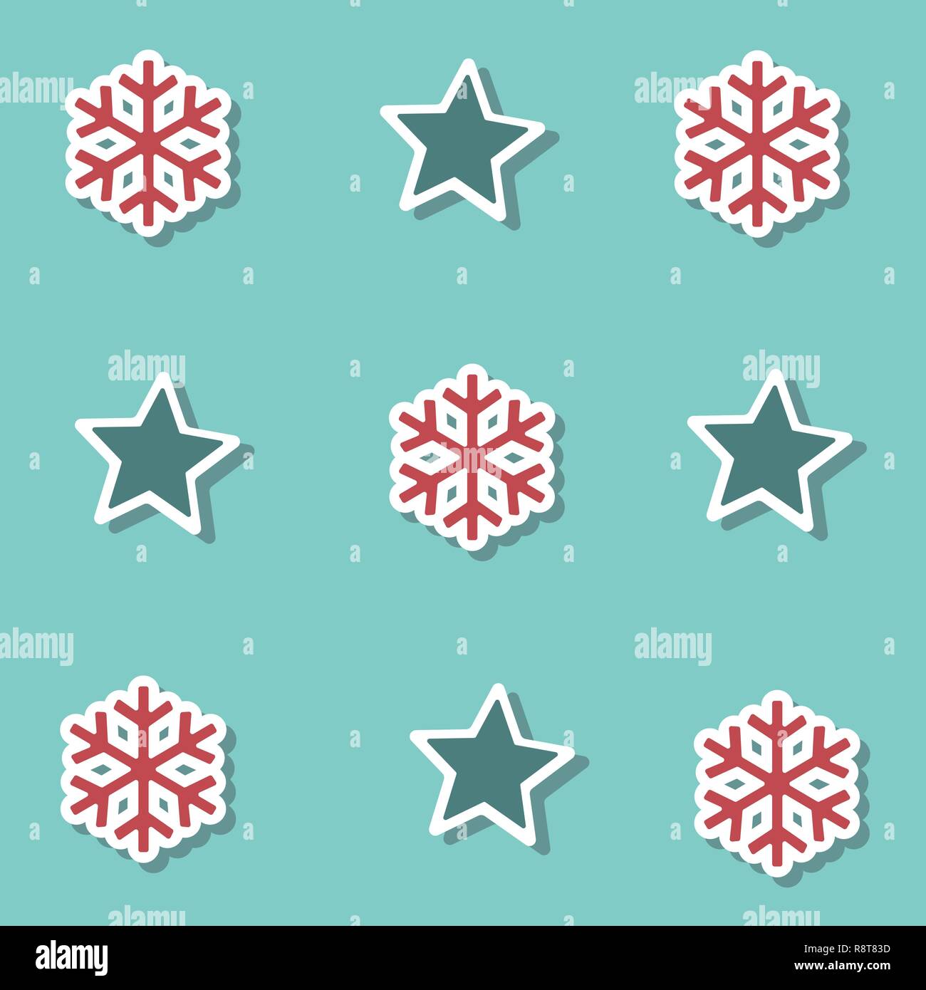 Christmas stars and snow collection background for wrapping paper Stock ...