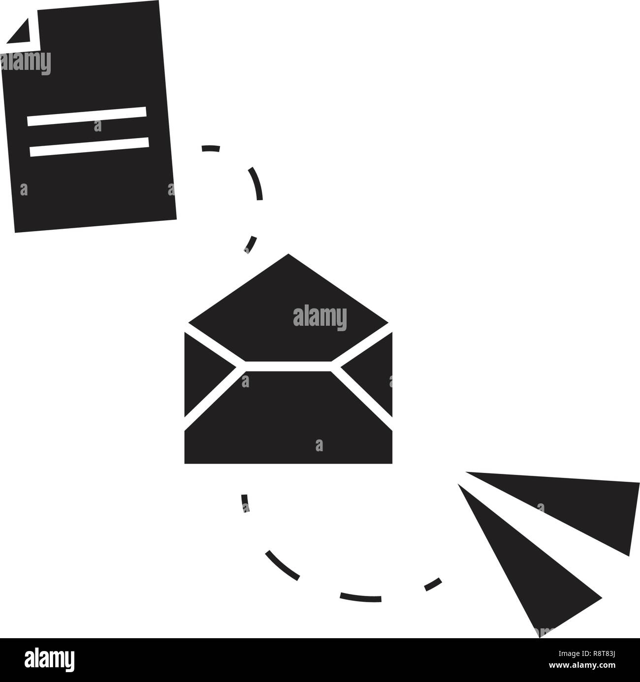 File transfer black vector concept icon. File transfer flat ...