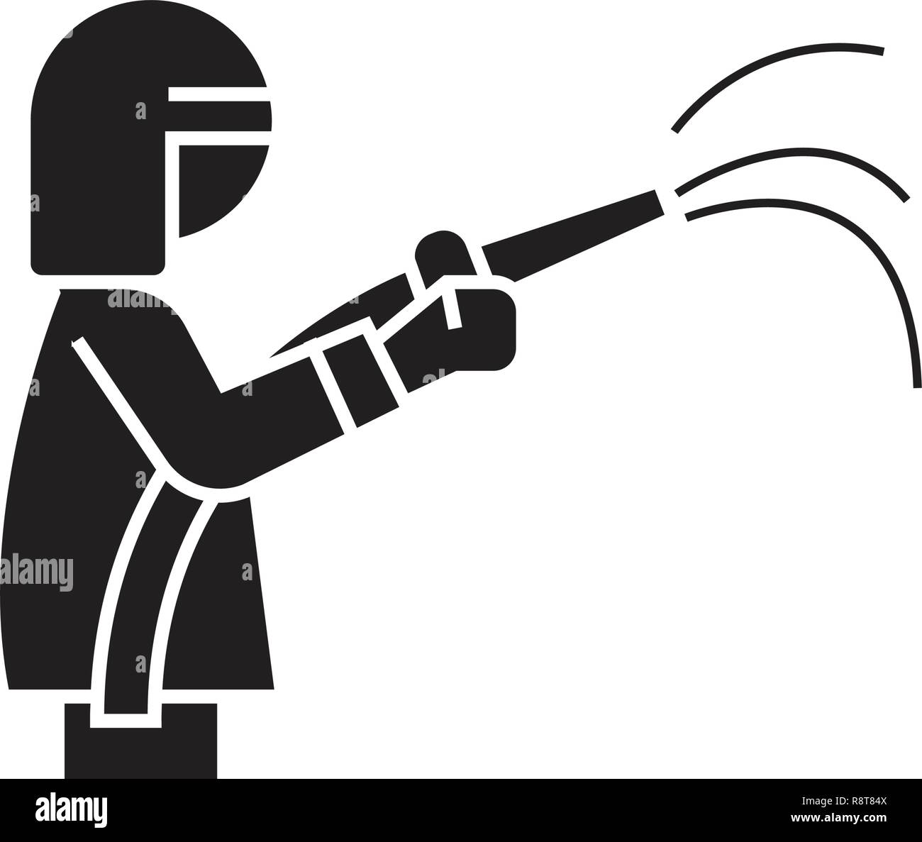Fire department black vector concept icon. Fire department flat ...