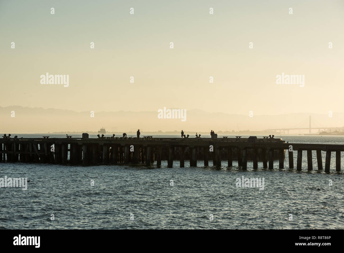 Torpedo wharf at sunrise in San Francisco Stock Photo - Alamy