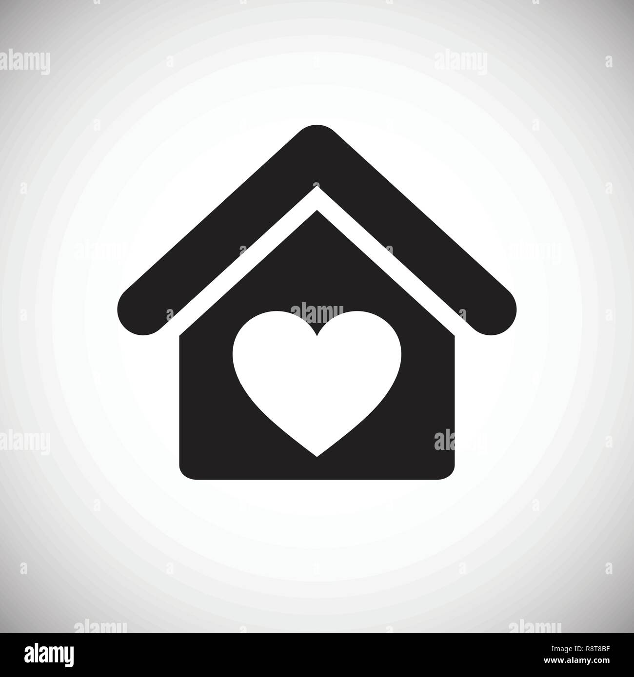 Love home icon on white background for graphic and web design, Modern ...