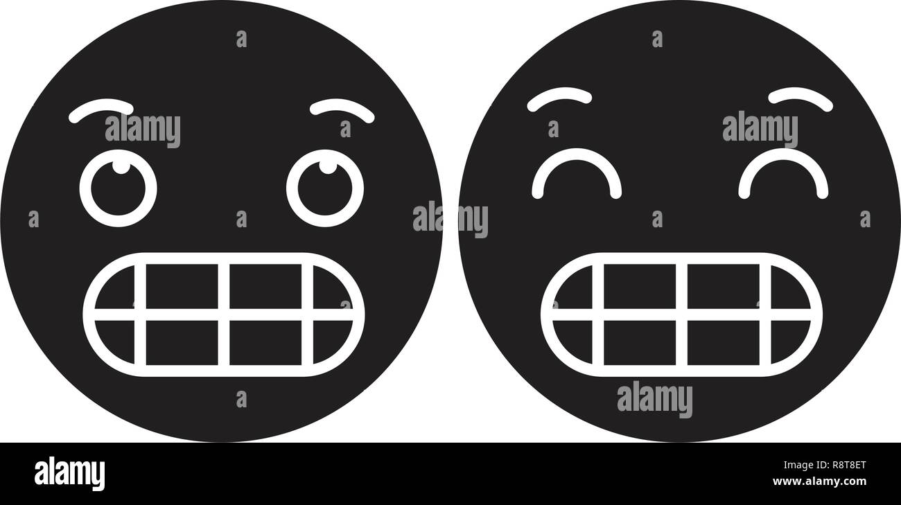 Grimacing Emoji Stock Vector Images Alamy 1560