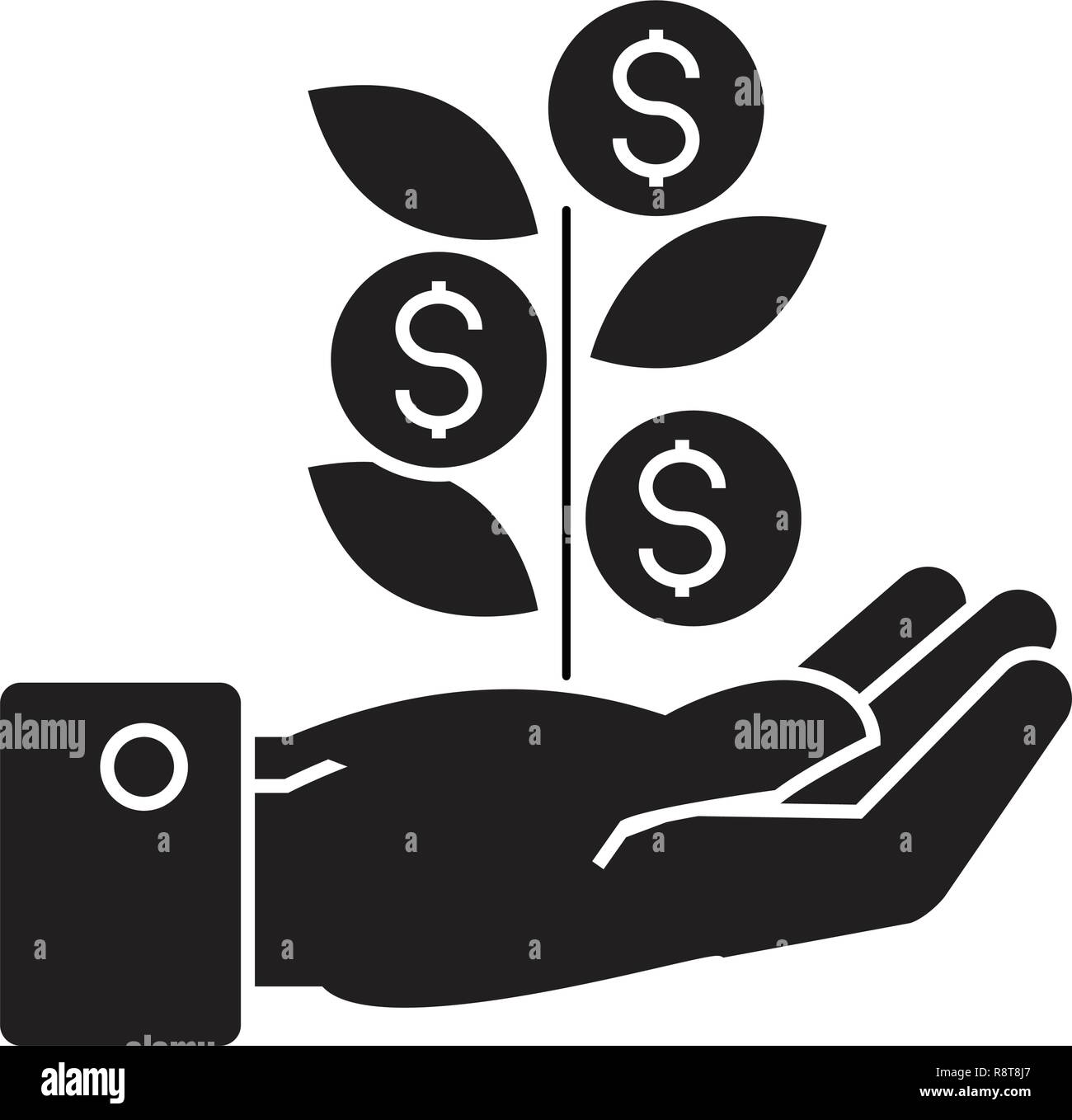 Money tree icon Stock Vector Images - Alamy