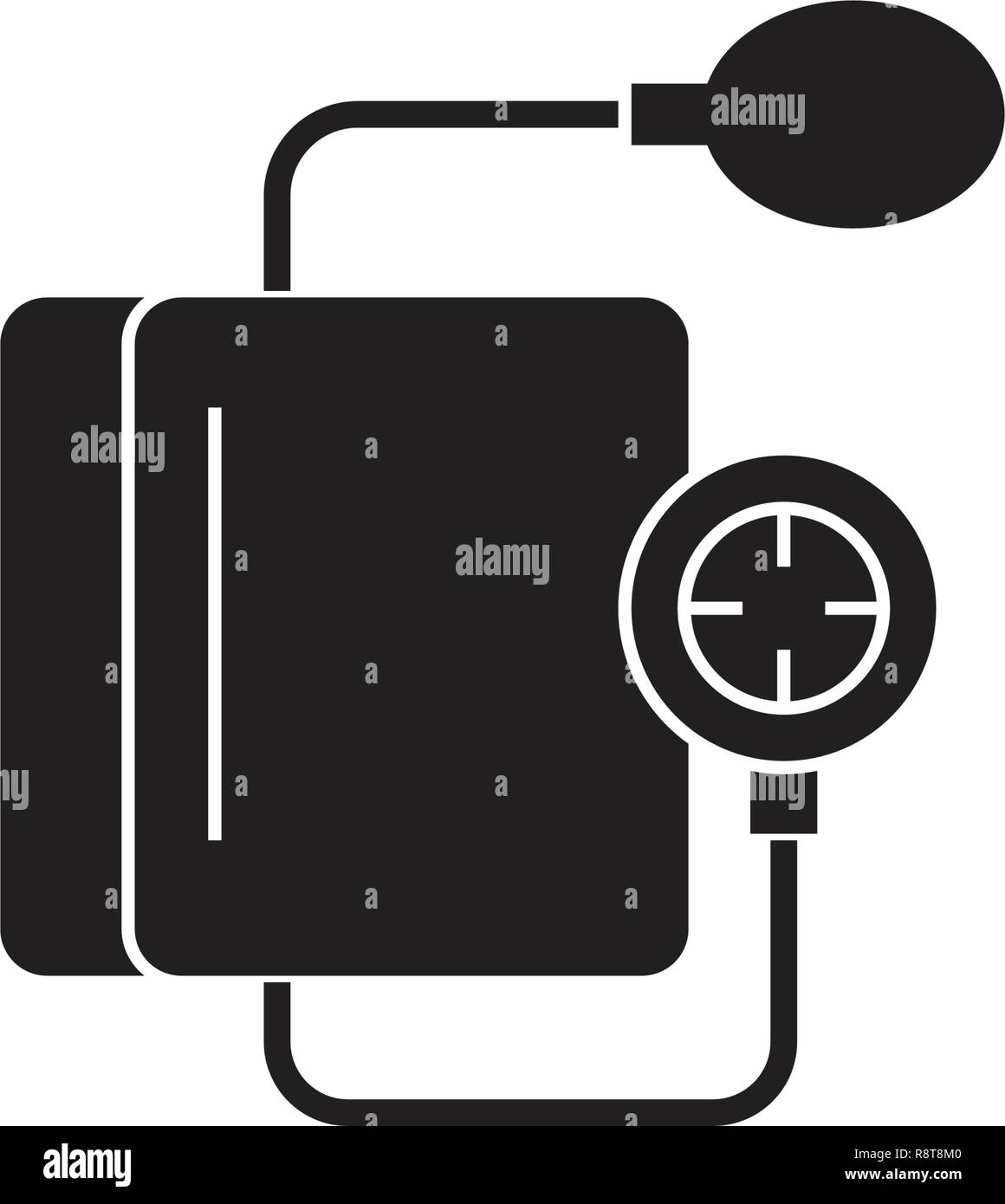 Heart rate measurement black vector concept icon. Heart rate ...