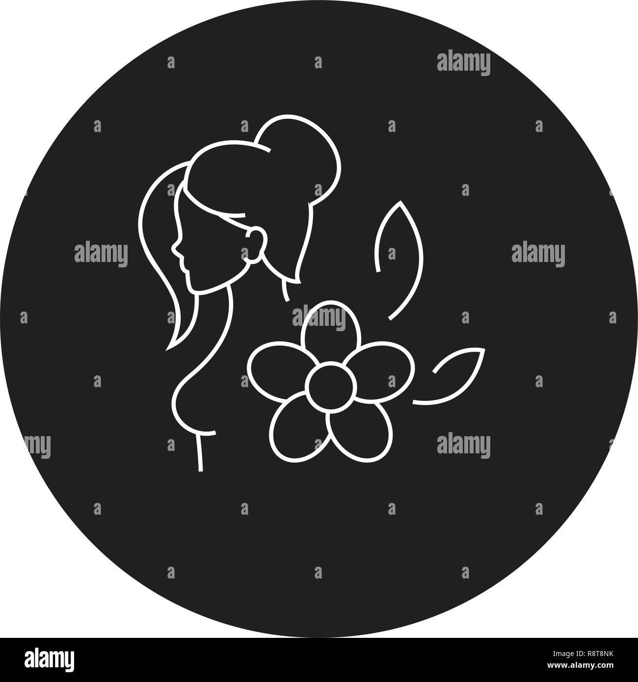 Hormonal balance black vector concept icon. Hormonal balance flat ...