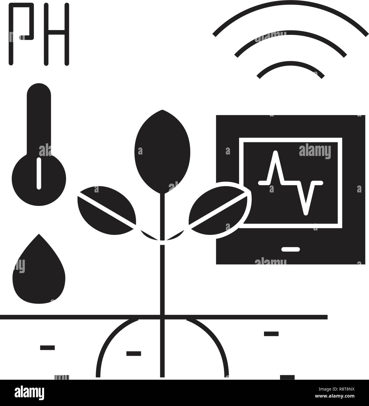 Horticulture automation black vector concept icon. Horticulture ... Horticulture automation black vector concept icon. Horticulture ...