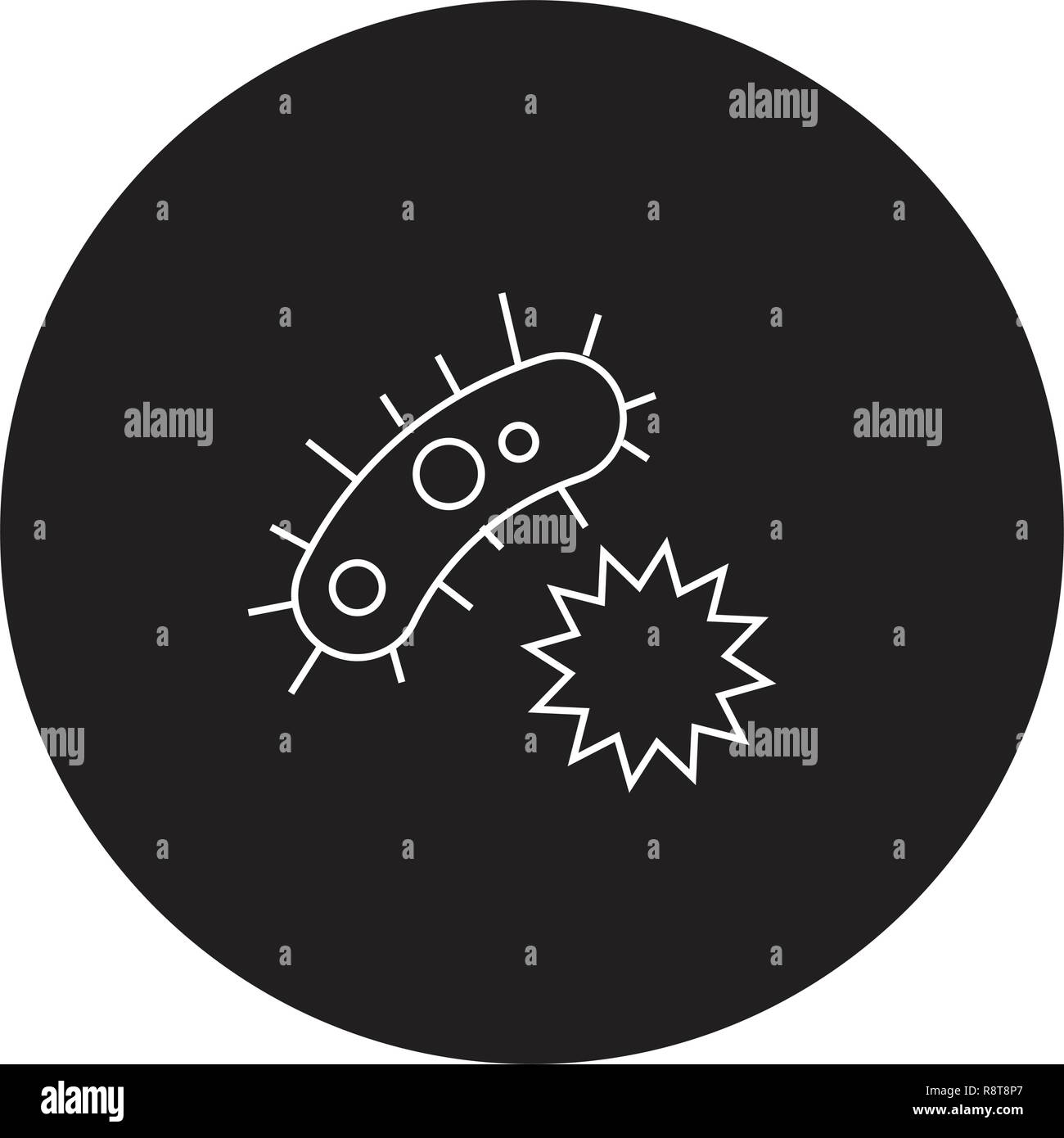 Human parasites black vector concept icon. Human parasites flat ...