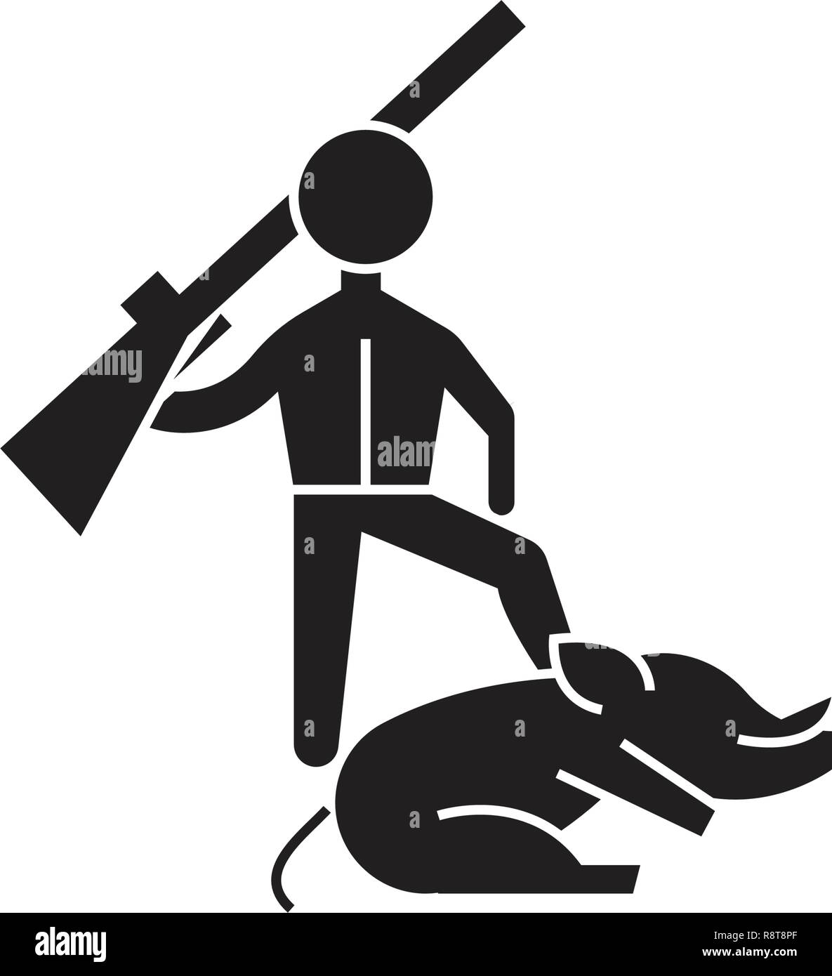 Hunting trophy black vector concept icon. Hunting trophy flat ...