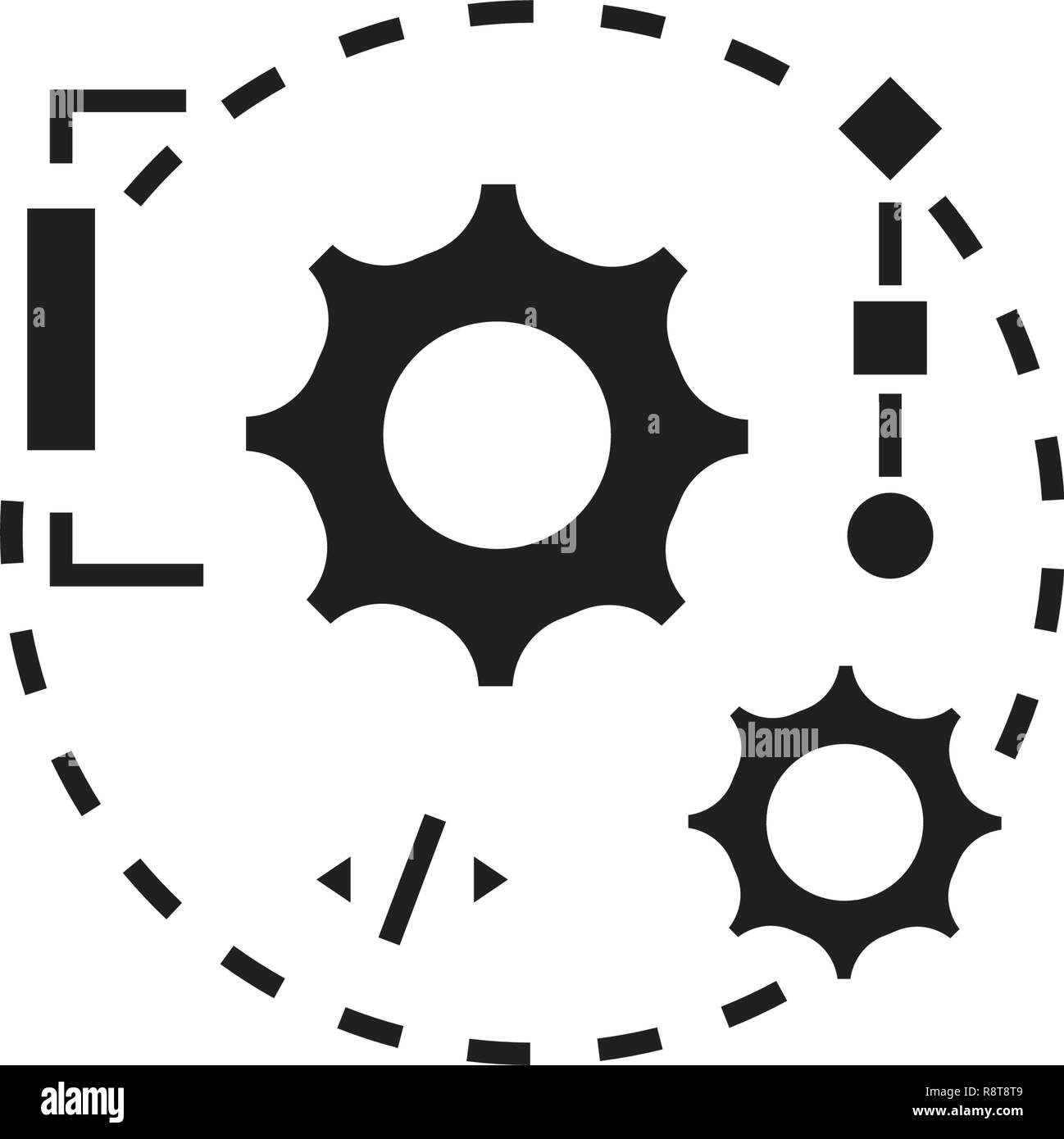 Integration black vector concept icon. Integration flat illustration ...