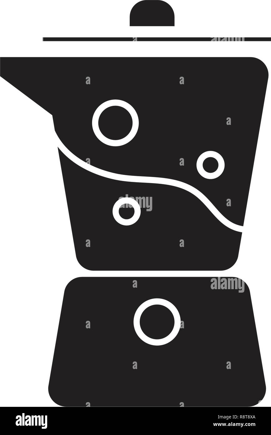 Kitchen Blender Black Vector Concept Icon Kitchen Blender Flat