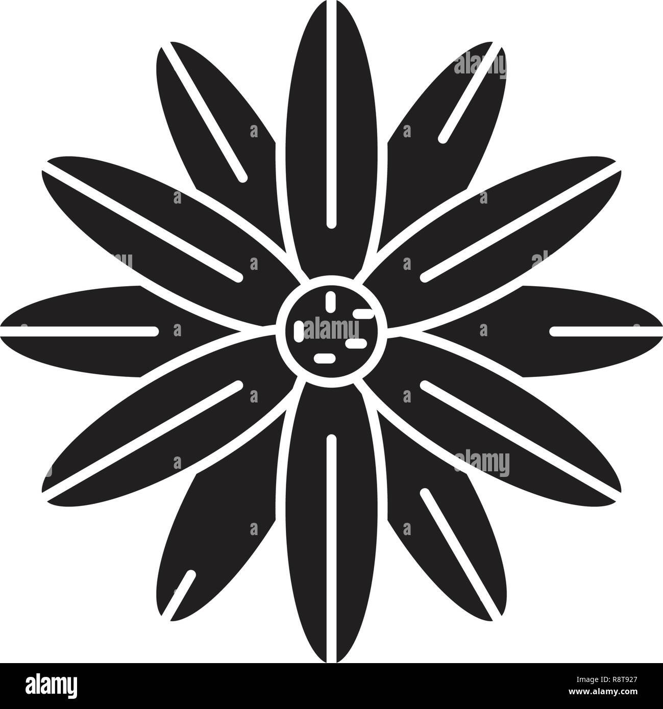Magnolia black vector concept icon. Magnolia flat illustration, sign ...
