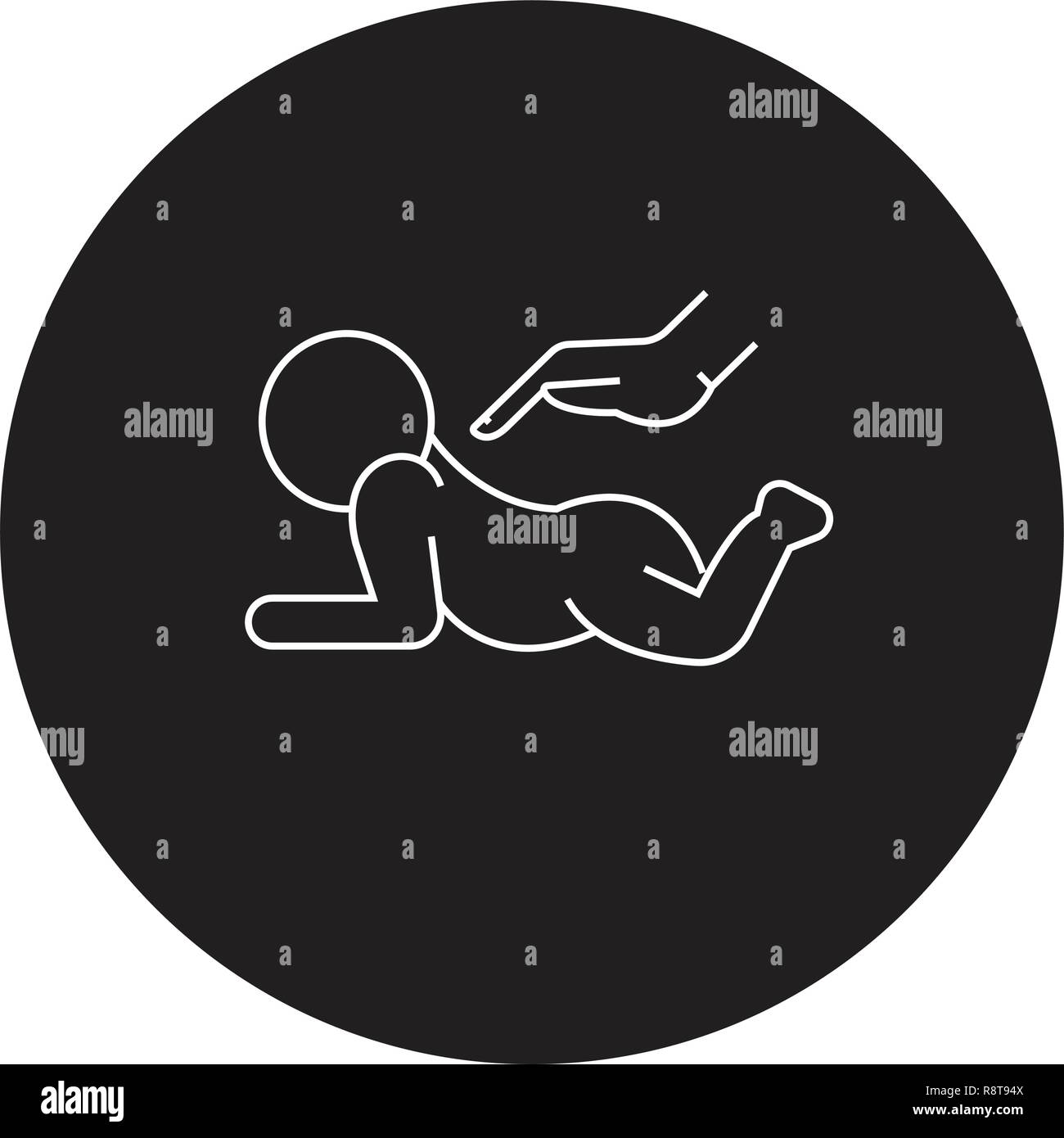 Baby back massage Stock Vector Images - Alamy