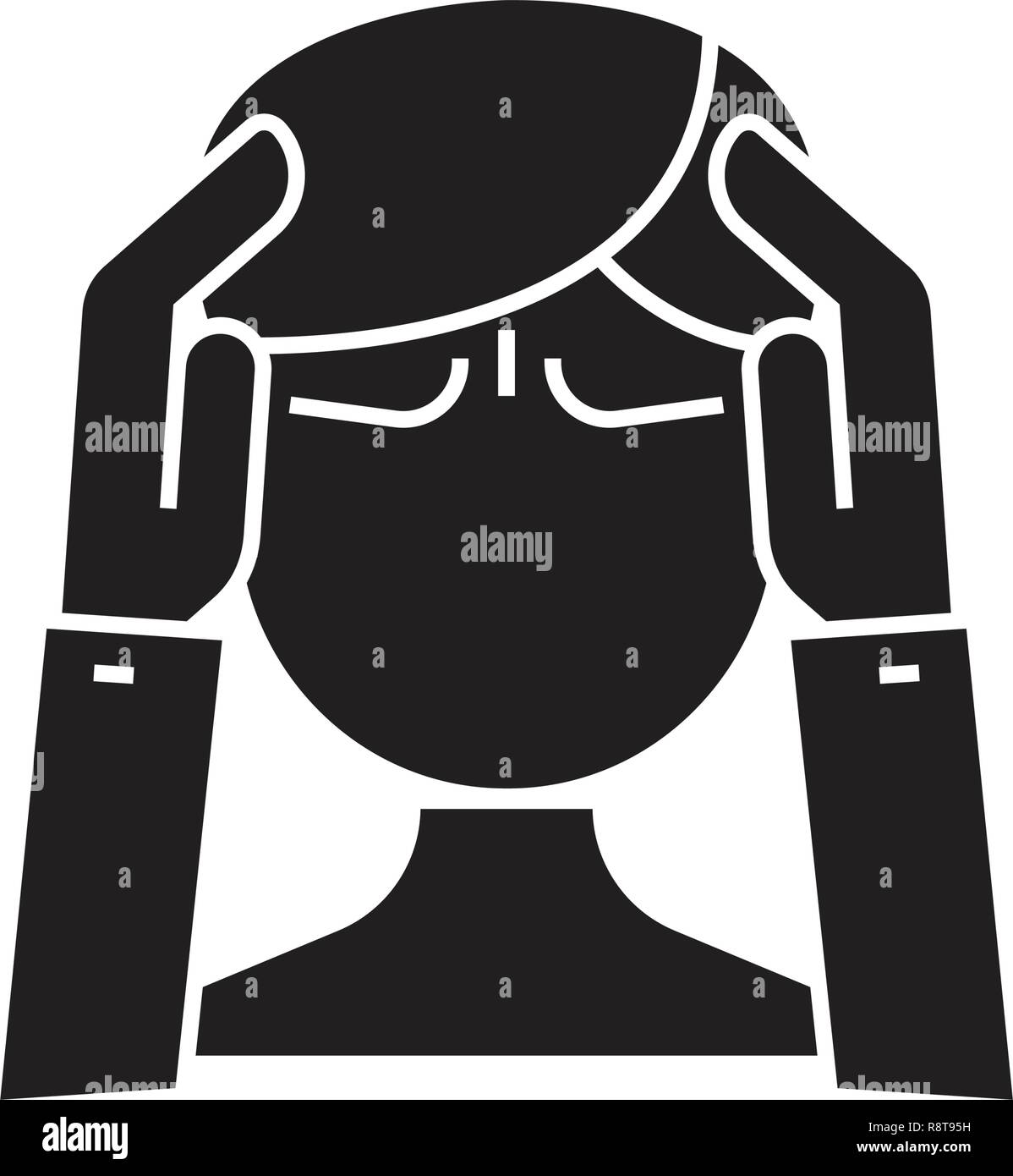 Mental activity black vector concept icon. Mental activity flat ...