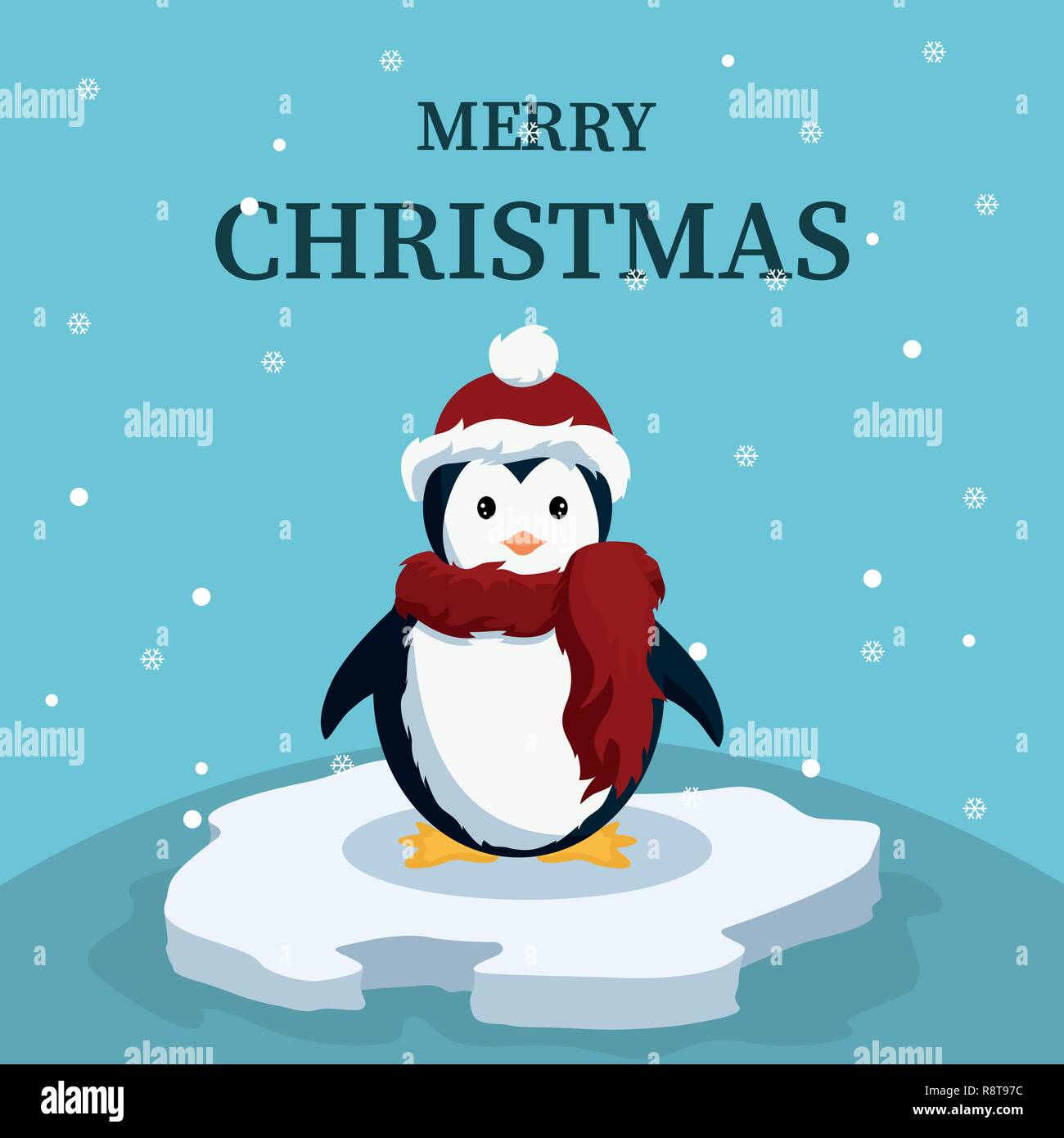 Christmas animals penguin Stock Vector Images - Alamy