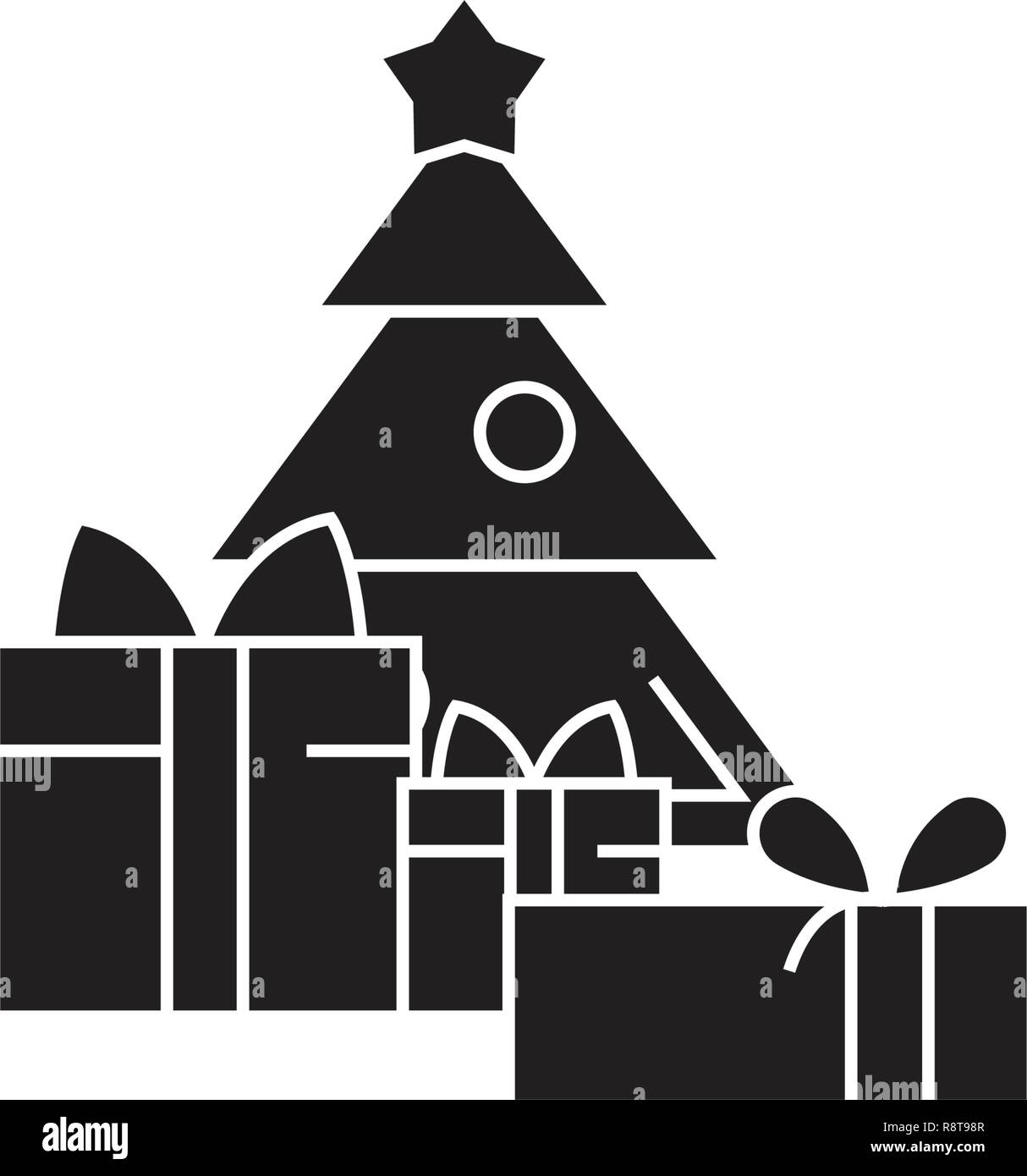 New year gifts black Stock Vector Images - Alamy