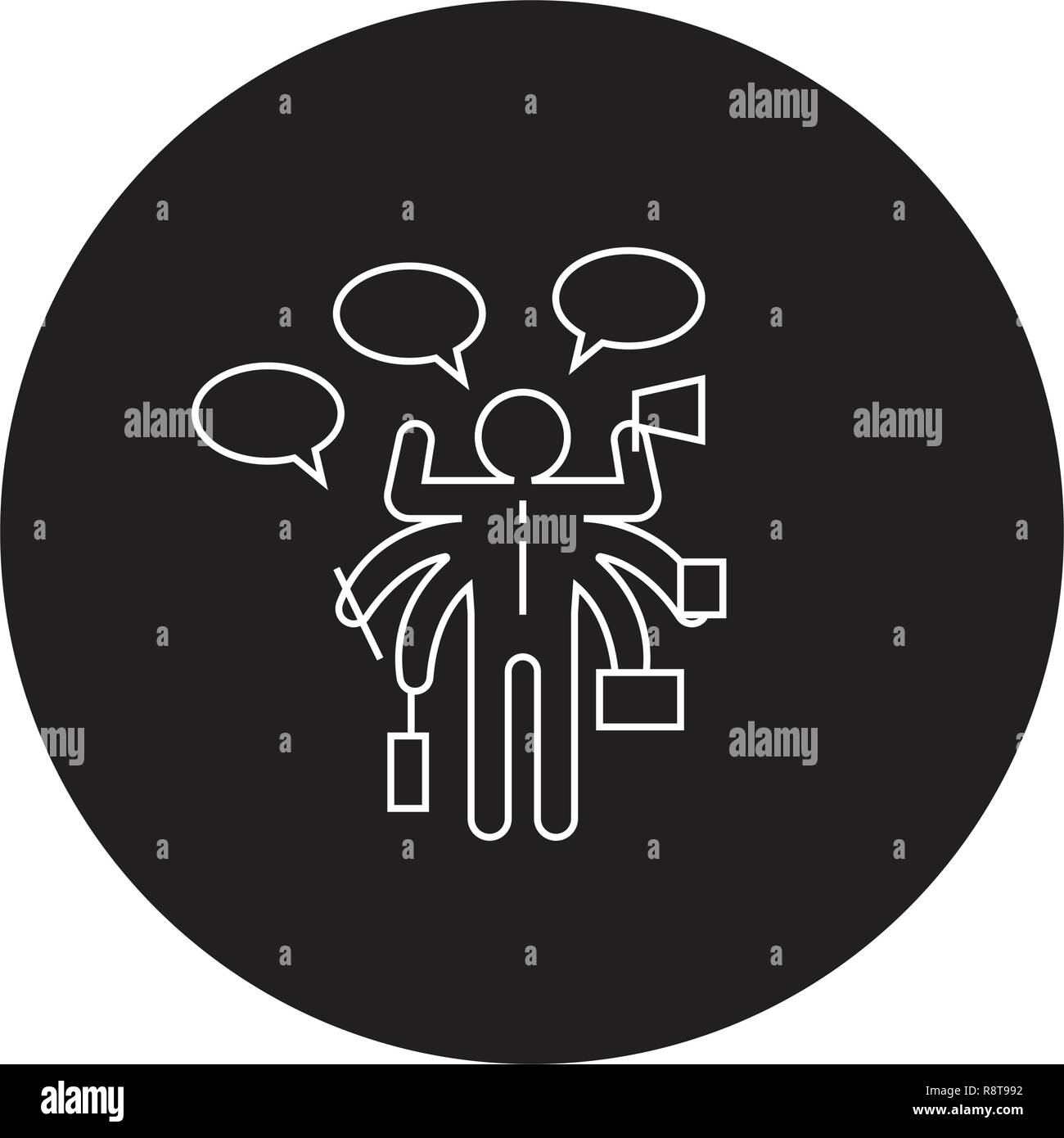 Not enough time black vector concept icon. Not enough time flat ...