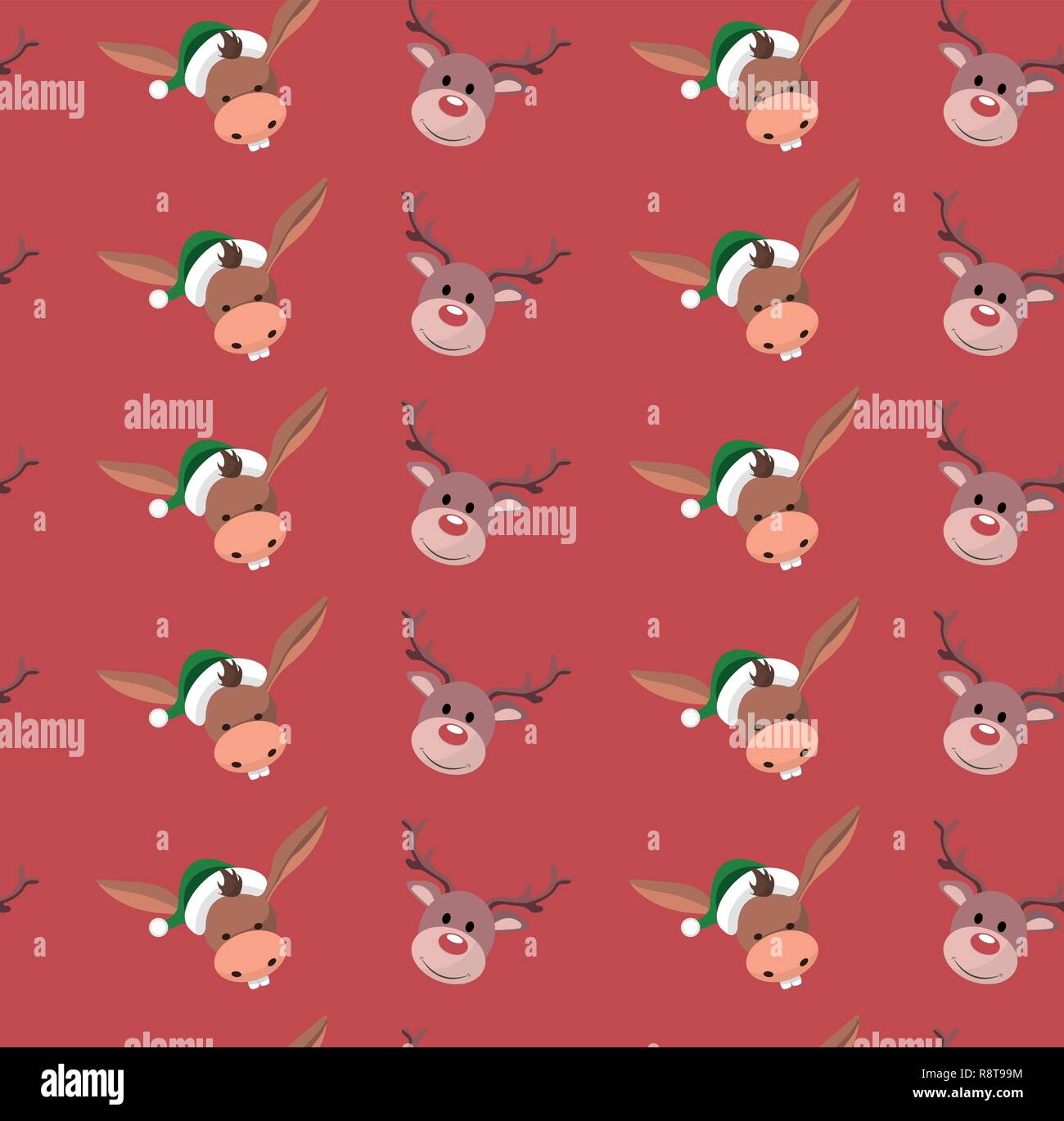 Donkey drawing christmas Stock Vector Images - Alamy
