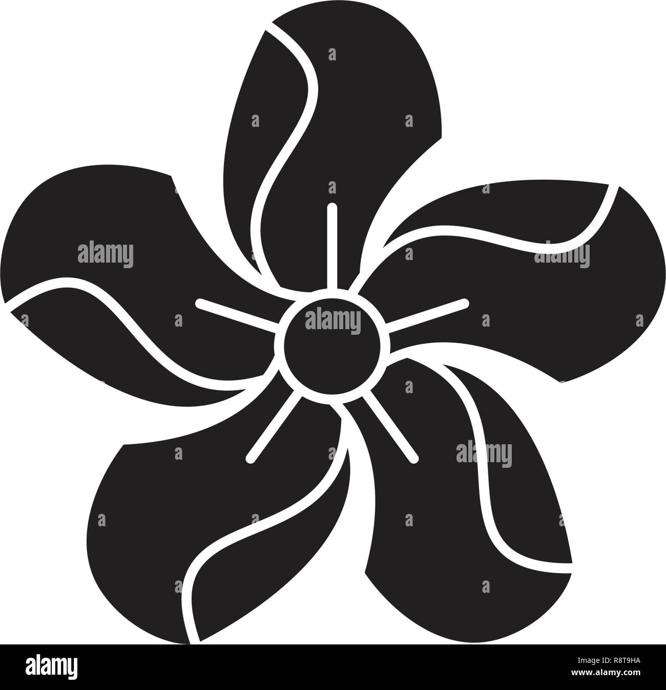 White oleander flower Stock Vector Images - Alamy