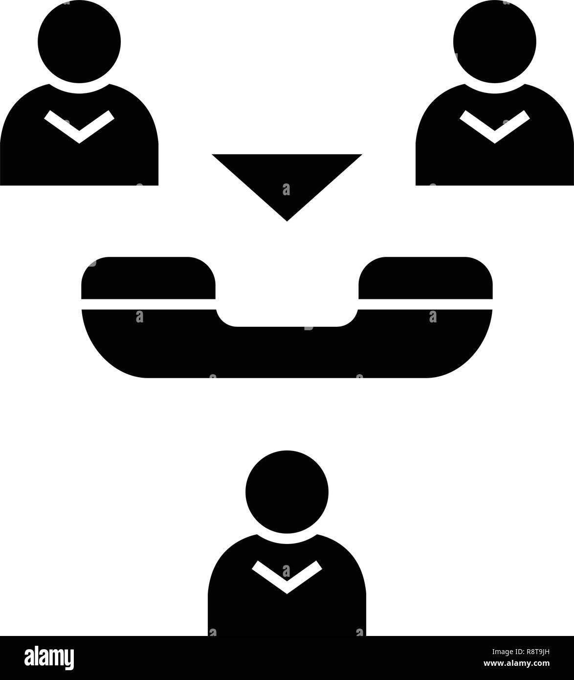 Video conference online meeting icon Black and White Stock Photos ...