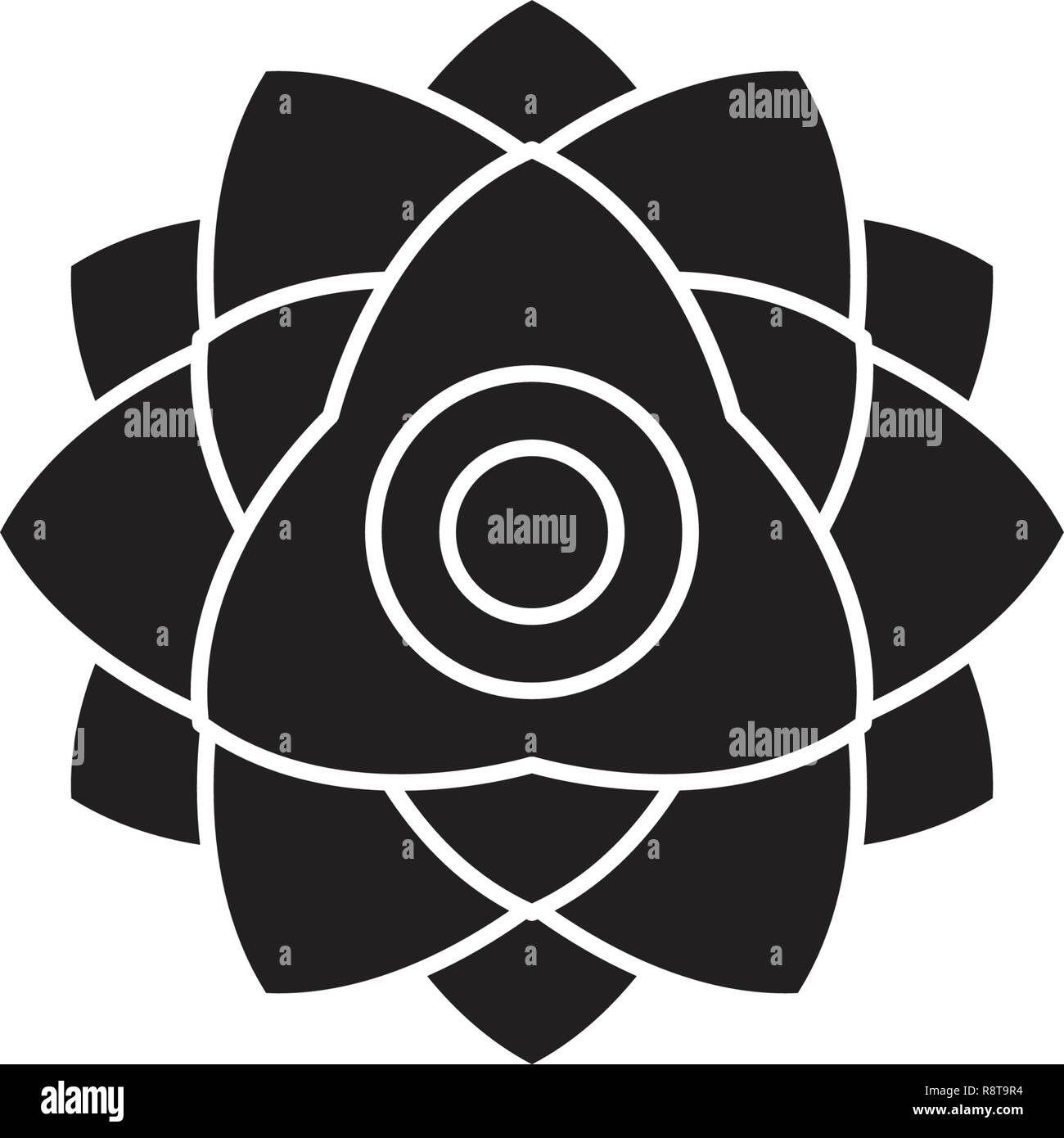 Peony flower black vector concept icon. Peony flower flat illustration ...