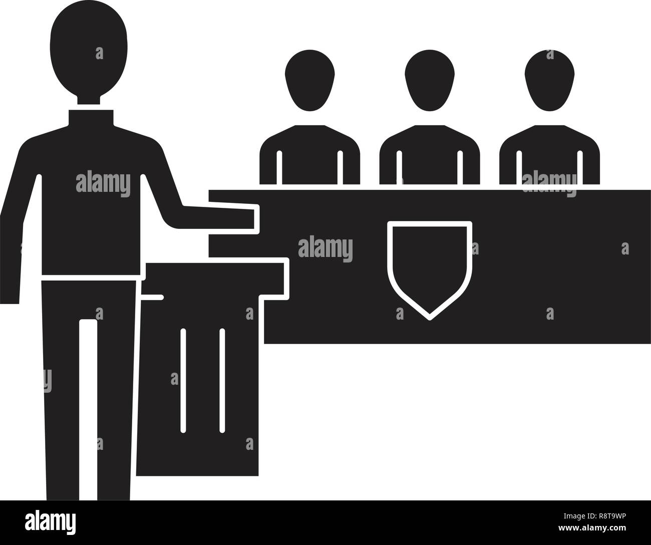 Platform speech black vector concept icon. Platform speech flat ...