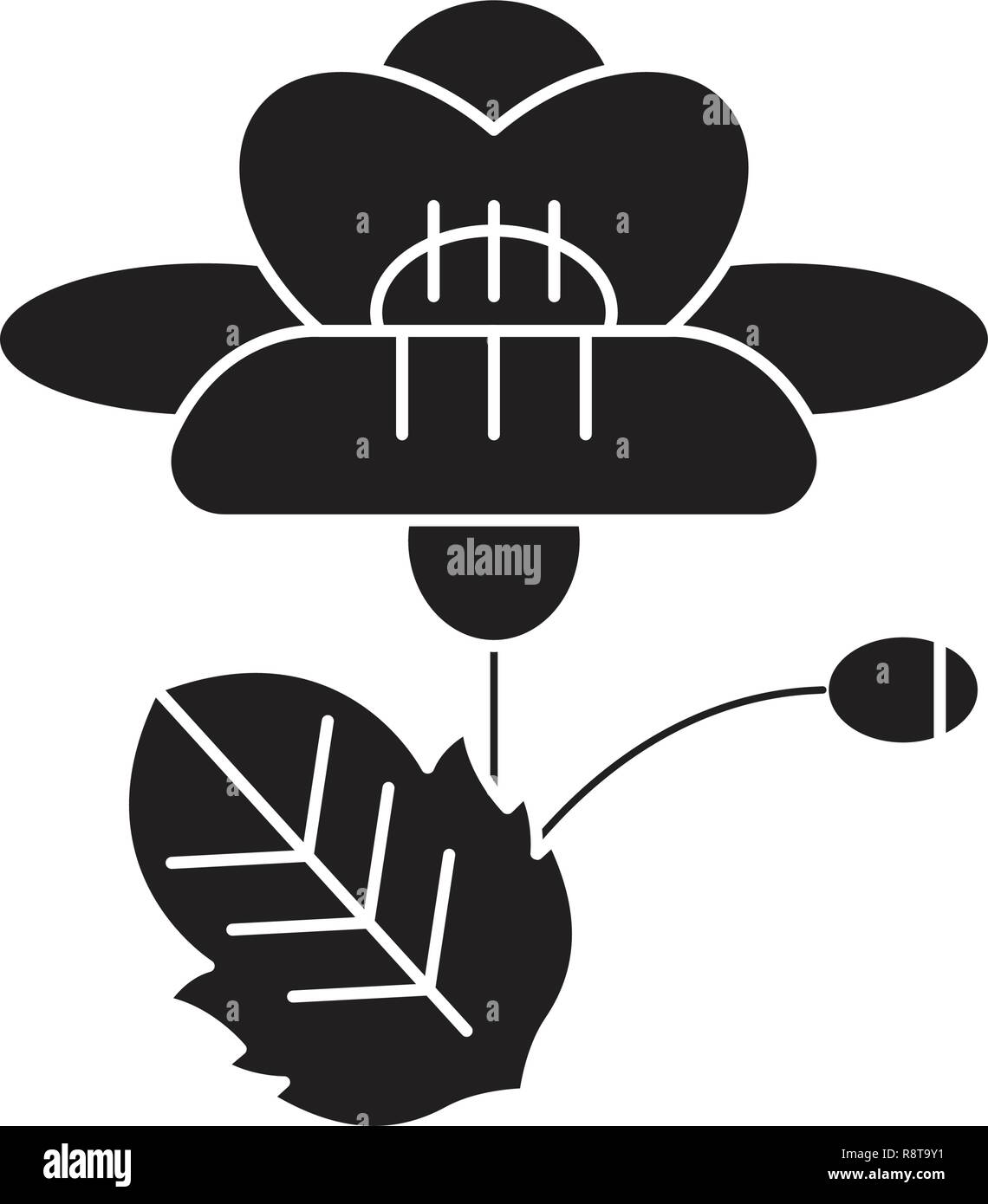 Poppy black vector concept icon. Poppy flat illustration, sign Stock ...