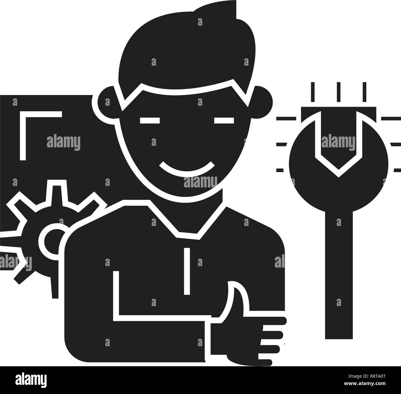 Professional service black vector concept icon. Professional service ...