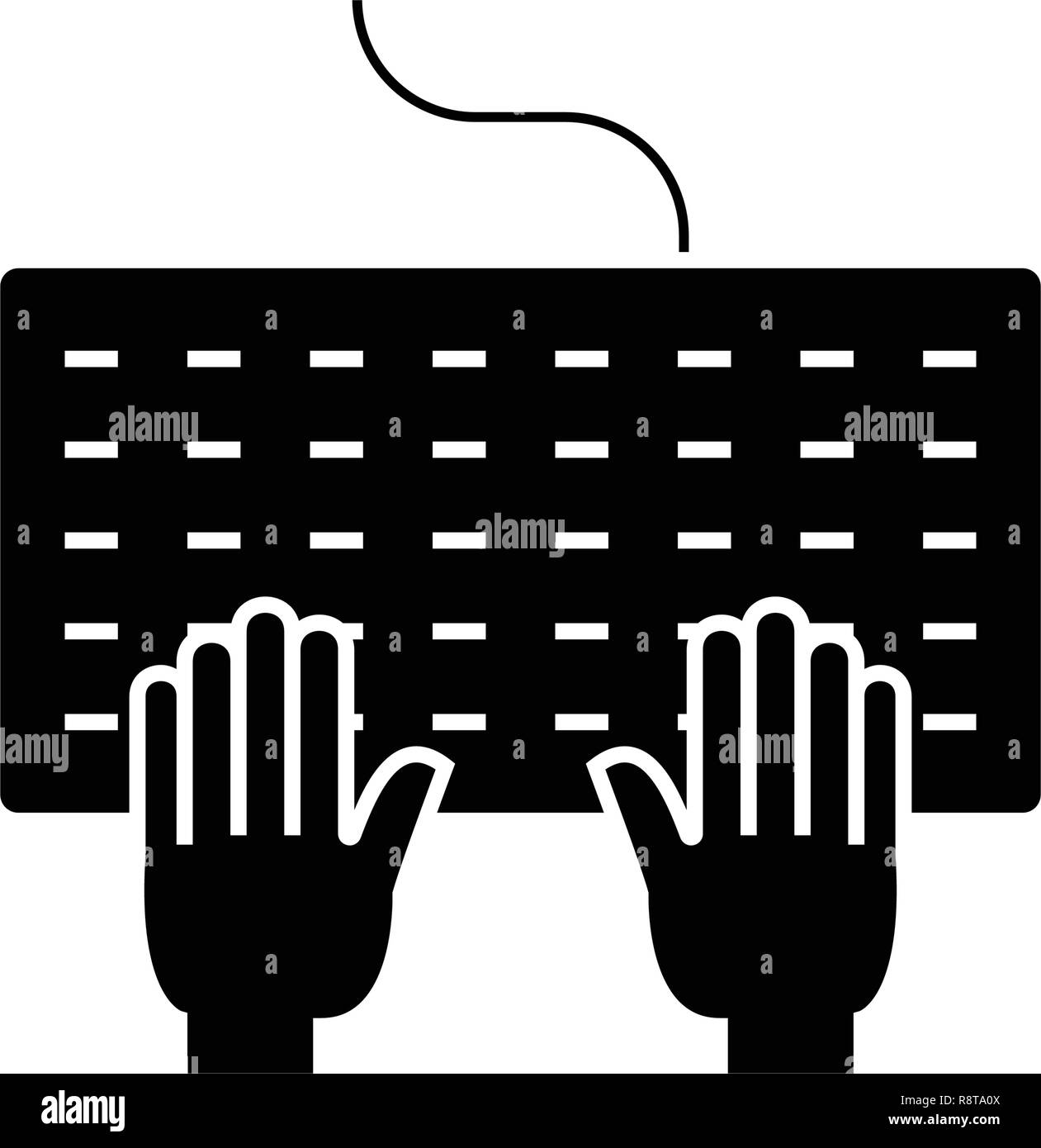 Programming black vector concept icon. Programming flat illustration ...